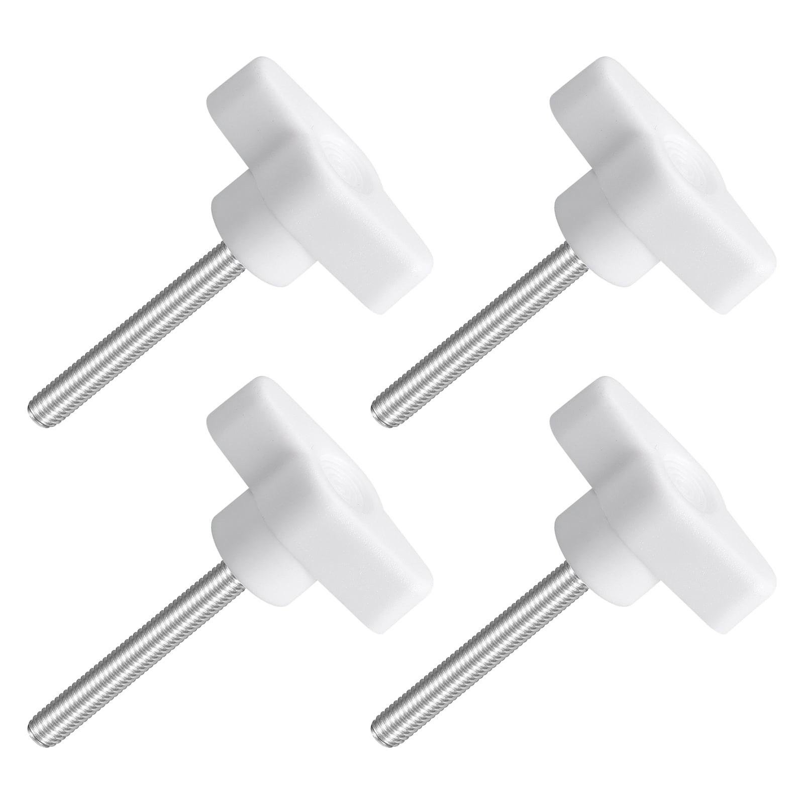 Uxcell 4Pcs Tee Wing Knobs Thumb Screws, M5 x 35mm Clamping Screw Knob ...