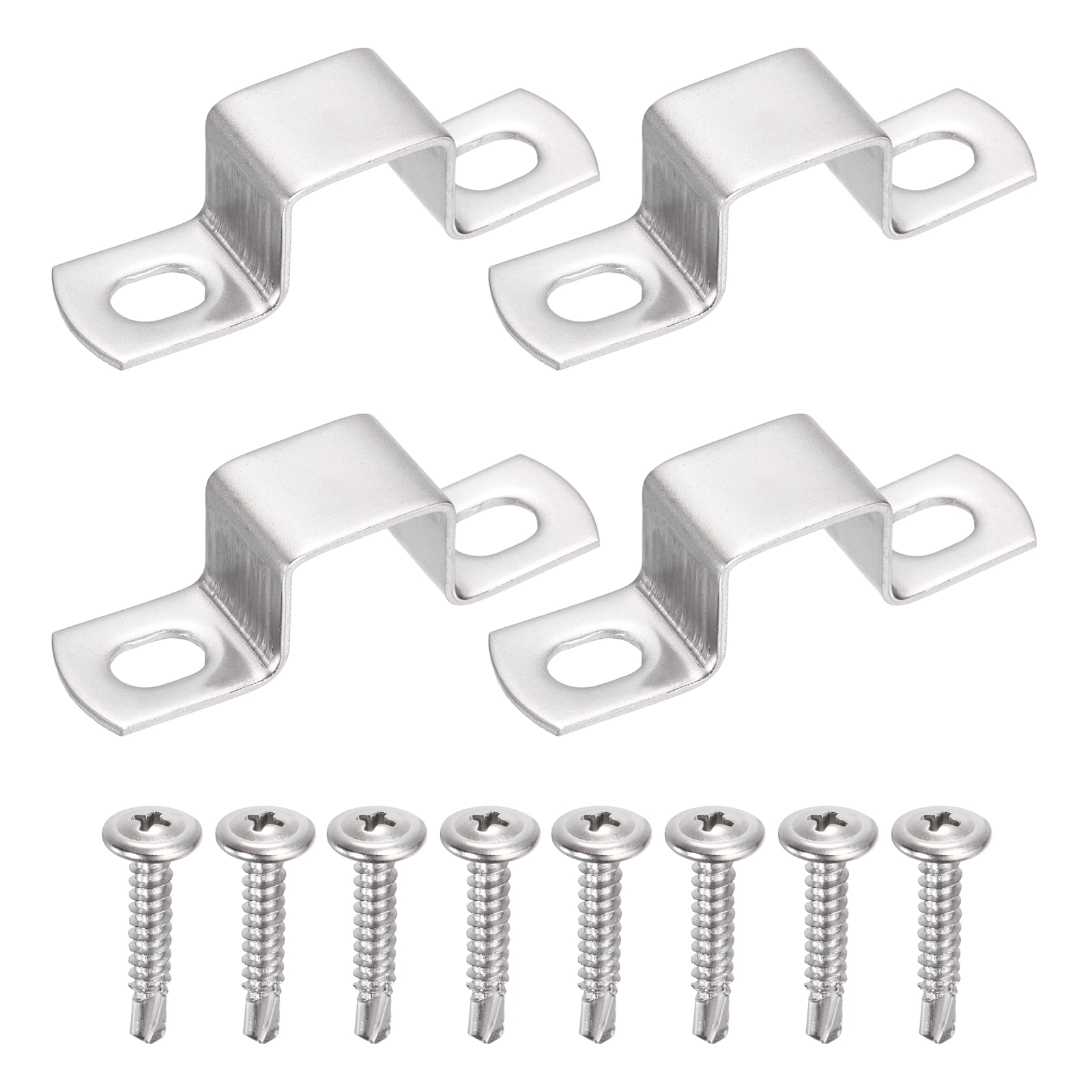 Uxcell 4Pcs U Shape Square Tube Clamp, 20x20mm U Shaped Bracket 304 ...