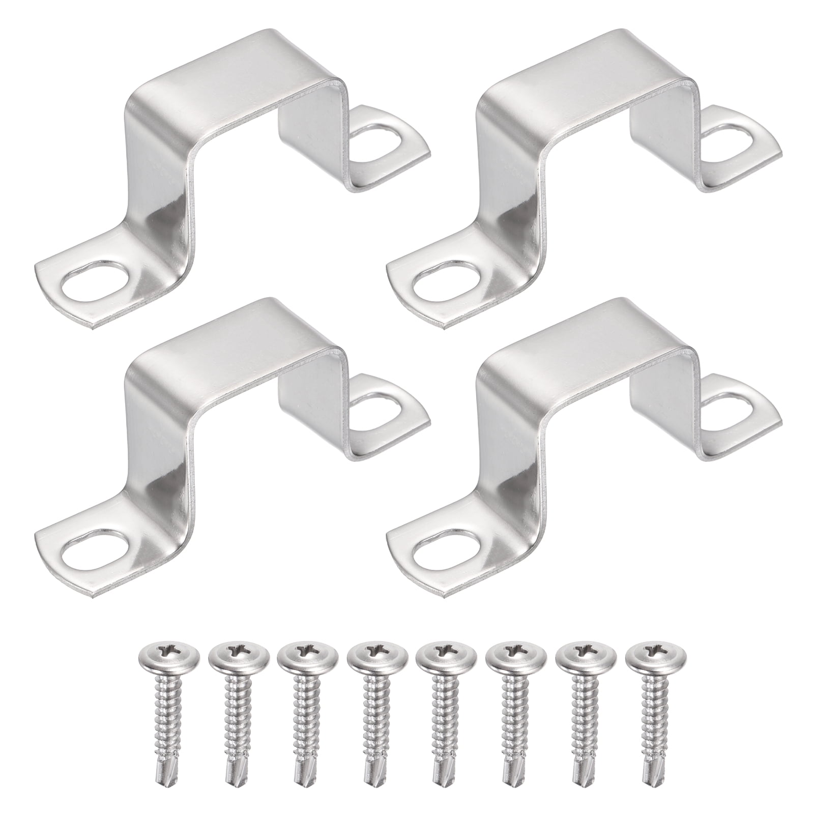 Uxcell 4Pcs U Shape Square Tube Clamp, 35x35mm U Shaped Bracket 304 ...