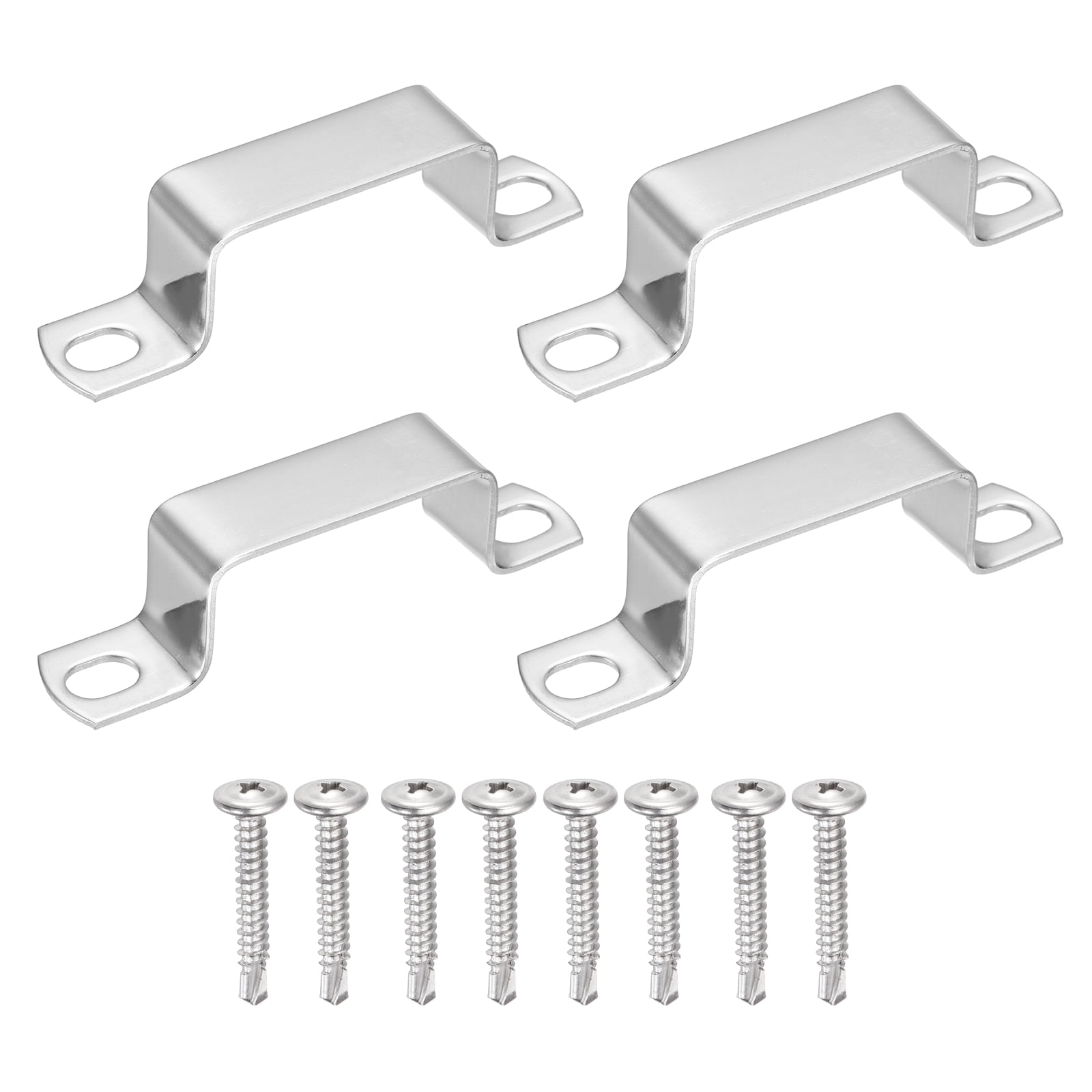 Uxcell 4Pcs U Shape Square Tube Clamp, 50x25mm U Shaped Bracket 304 ...