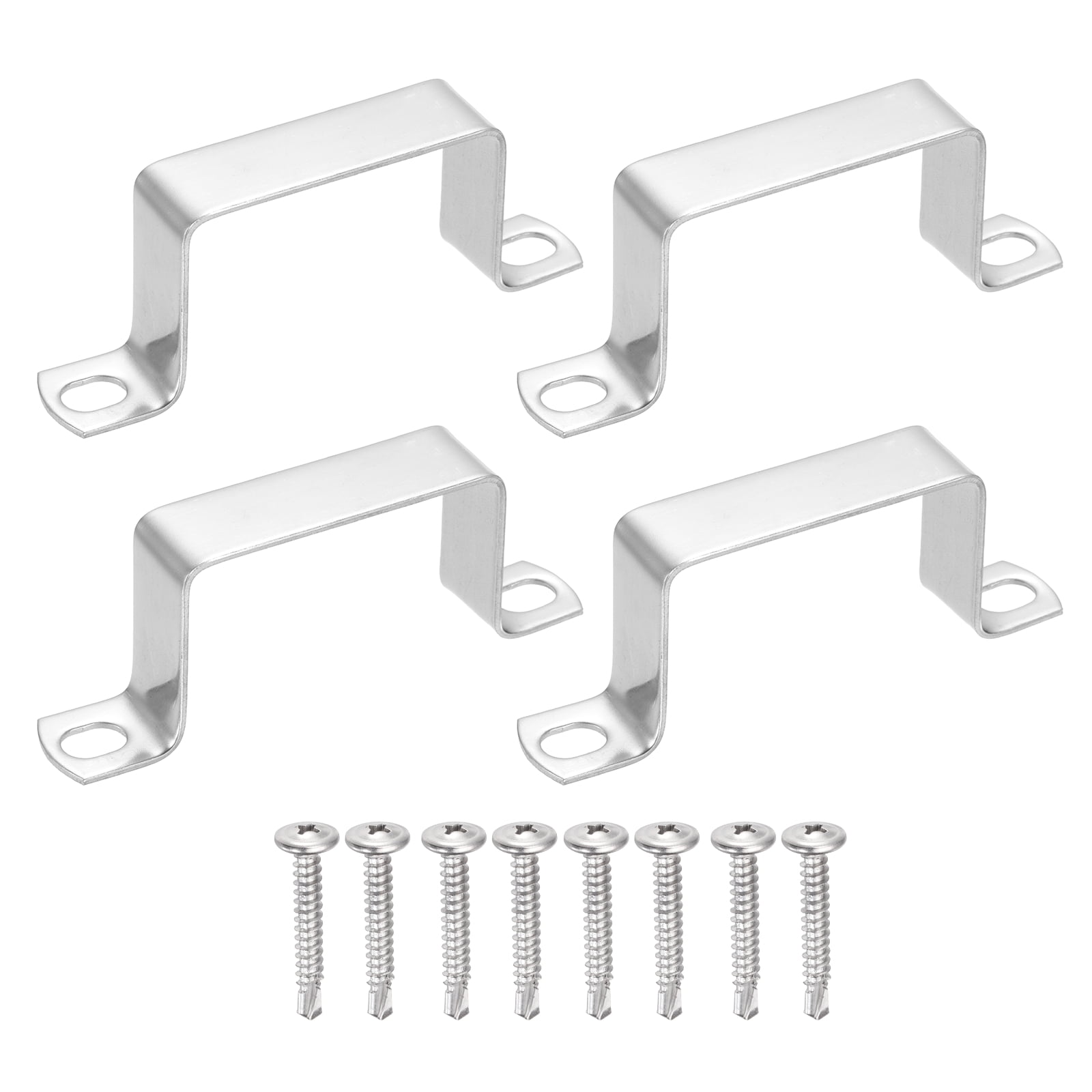 Uxcell 4Pcs U Shape Square Tube Clamp, 60x40mm U Shaped Bracket 304 ...
