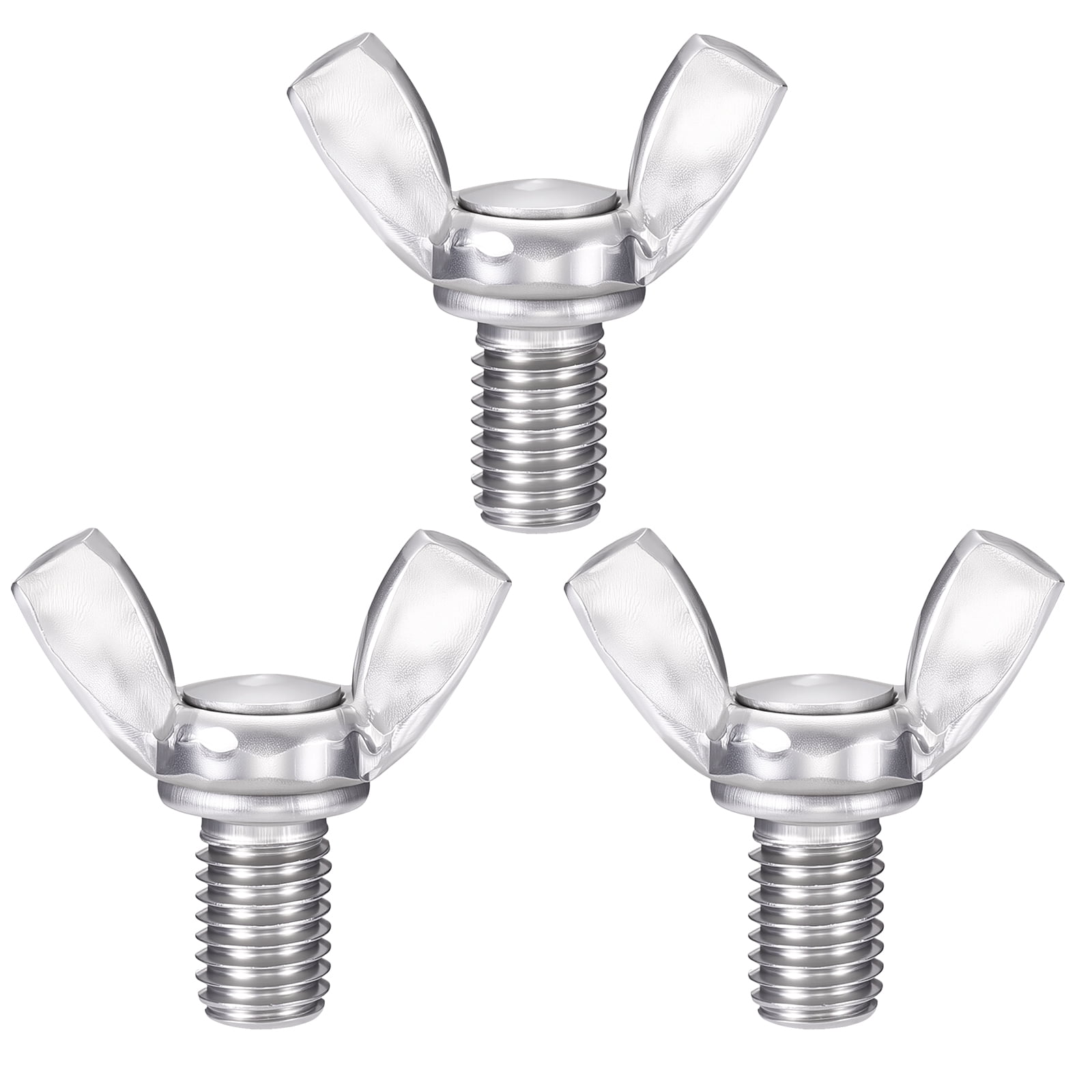 Uxcell 4Pcs Wing Butterfly Screws M10x16mm, 304 Stainless Steel ...
