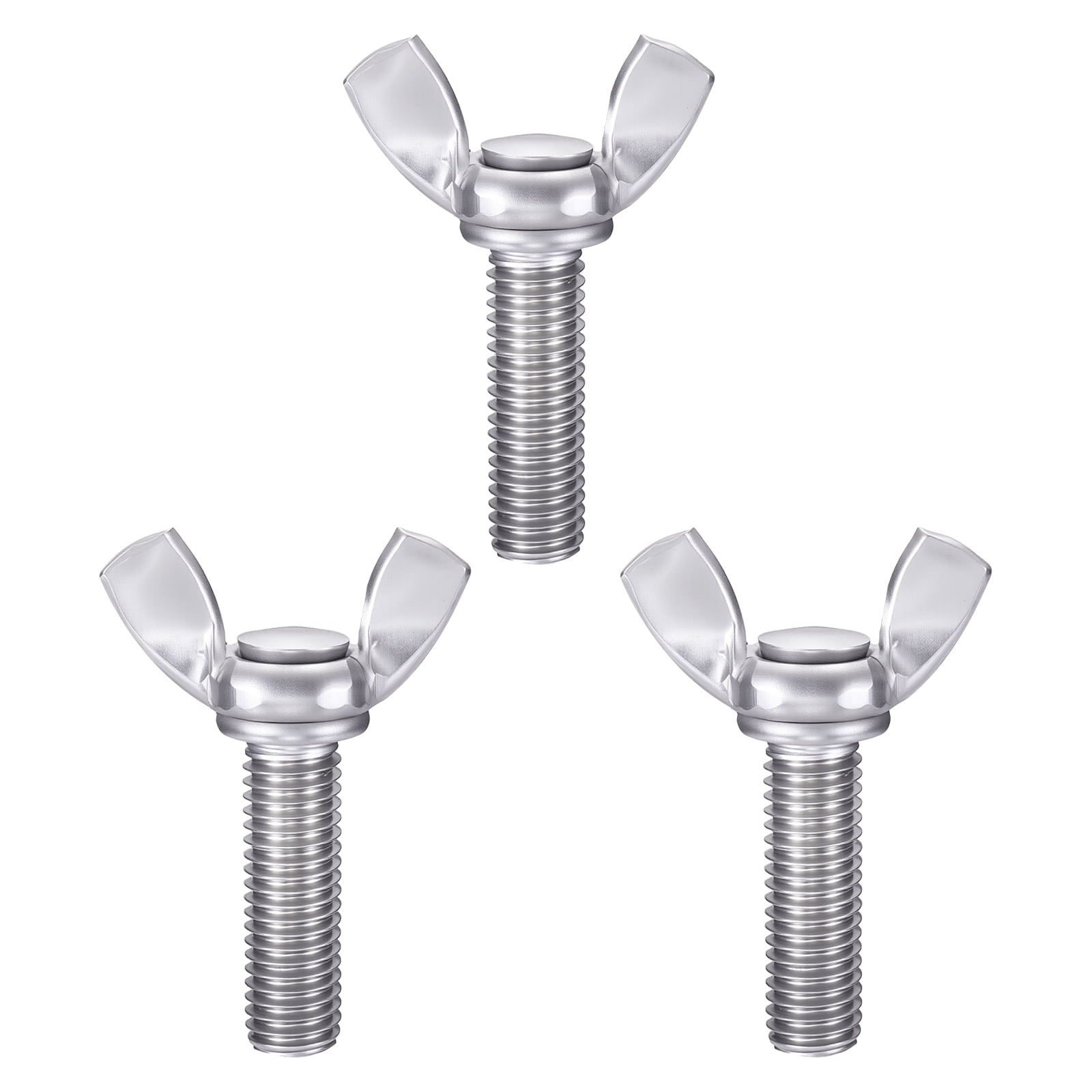 Uxcell 4Pcs Wing Butterfly Screws M10x30mm, 304 Stainless Steel ...