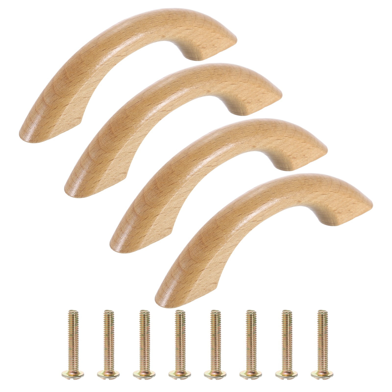 Uxcell 4Pcs Wood Drawer Pulls Handles, 64mm/2.5" Hole Spacing Bridge ...