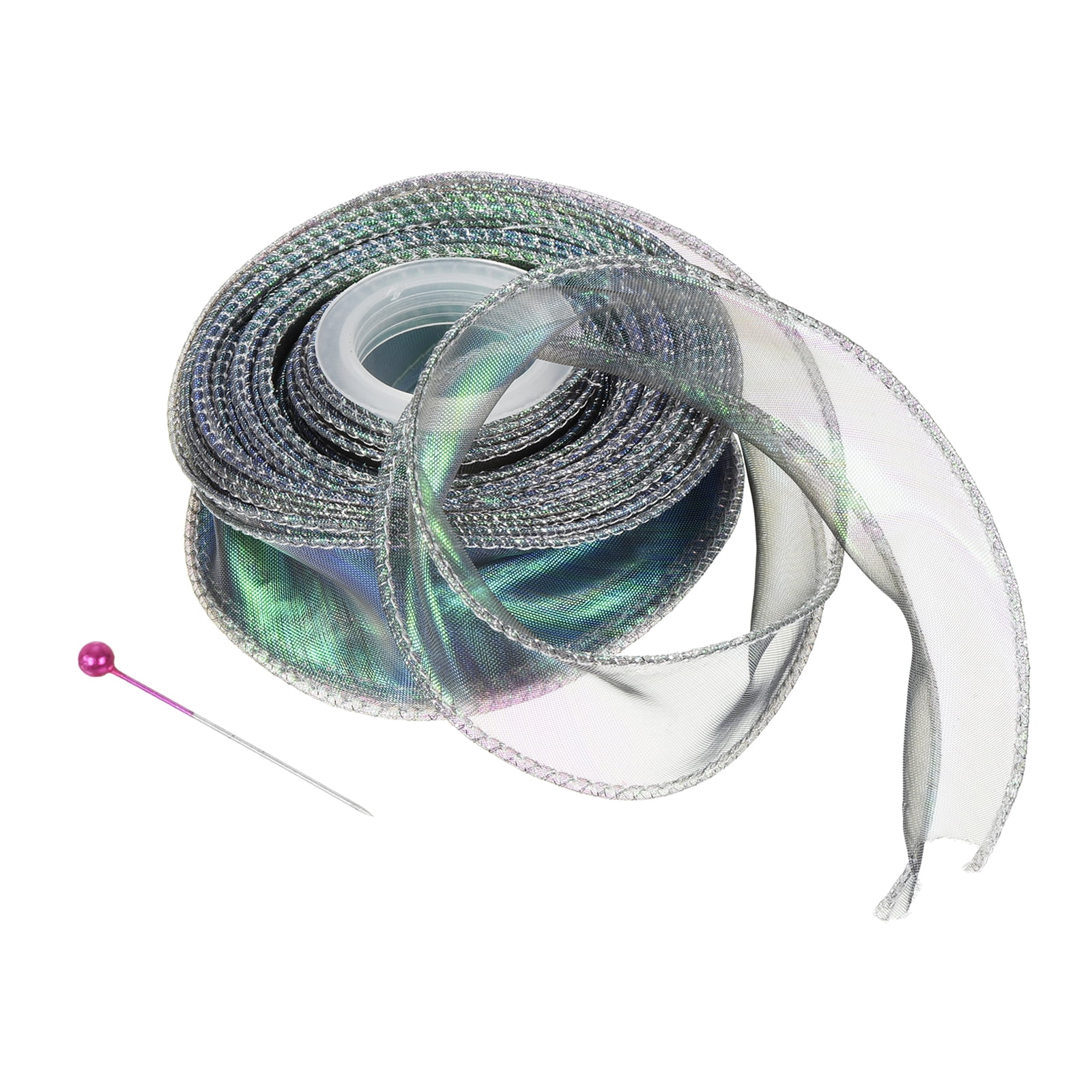 Uxcell 4cm 10 Yard Sheer Organza Ribbon Shimmer Chiffon Fabric Gift ...