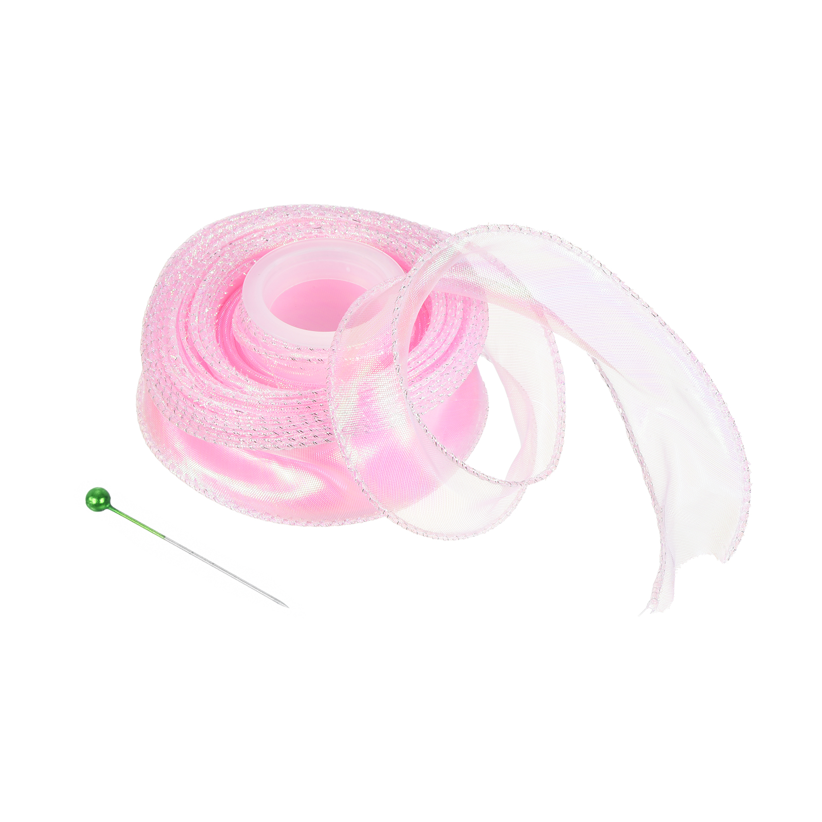 Uxcell 4cm 10 Yard Sheer Organza Ribbon Shimmer Chiffon Fabric Gift ...