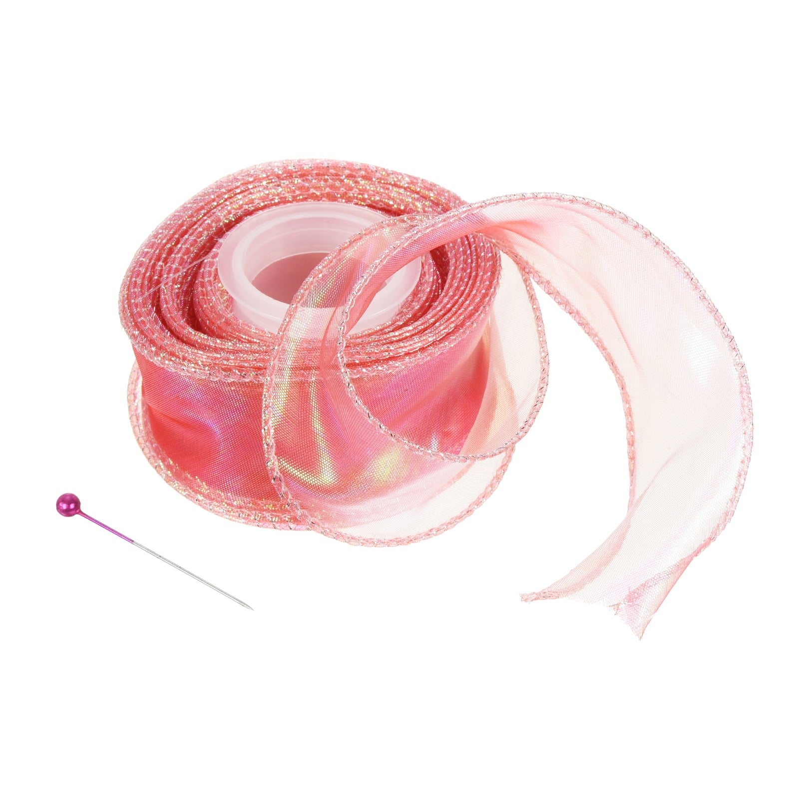 Uxcell 4cm 10 Yard Sheer Organza Ribbon Shimmer Chiffon Fabric Gift ...