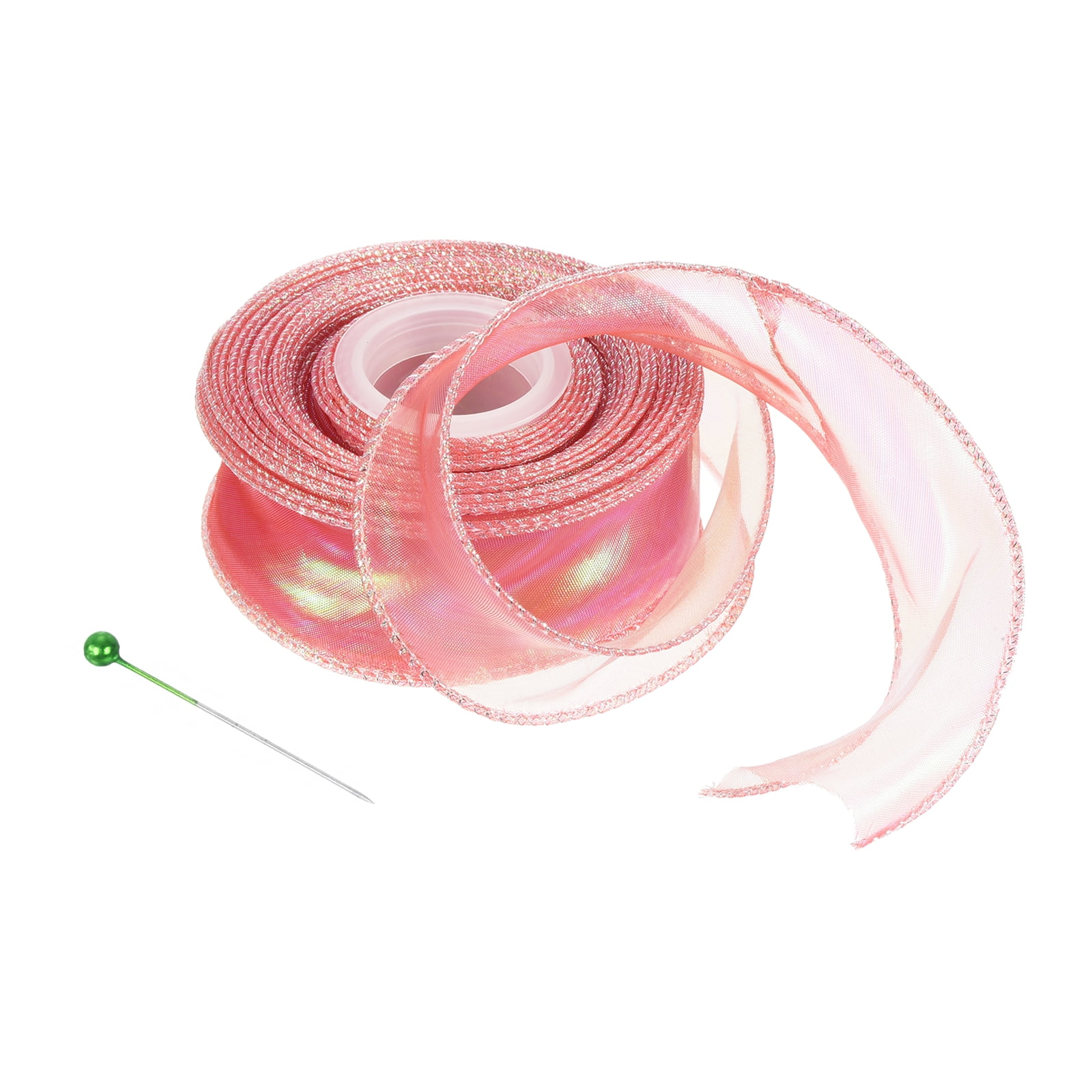 Uxcell 4cm 10 Yard Sheer Organza Ribbon Shimmer Chiffon Fabric Gift ...