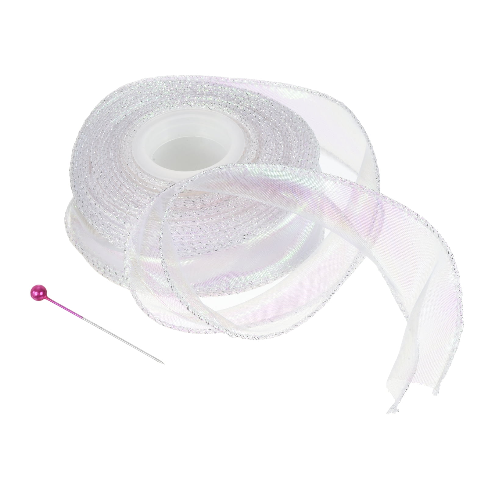 Uxcell 4cm 10 Yard Sheer Organza Ribbon Shimmer Chiffon Fabric Gift ...