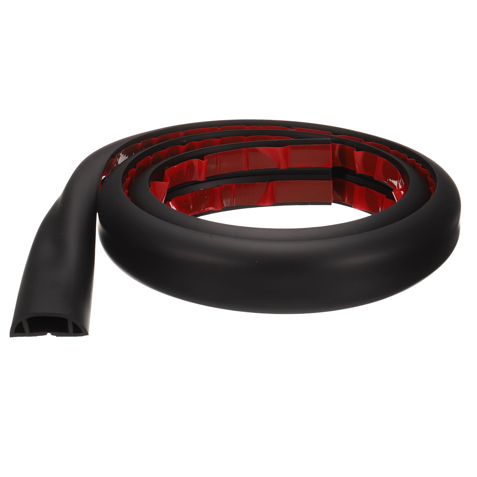 Uxcell 4ft Cord Cover Floor W0.71"xH0.39" Hide Extension Cable Wire Covers Black - Walmart.com