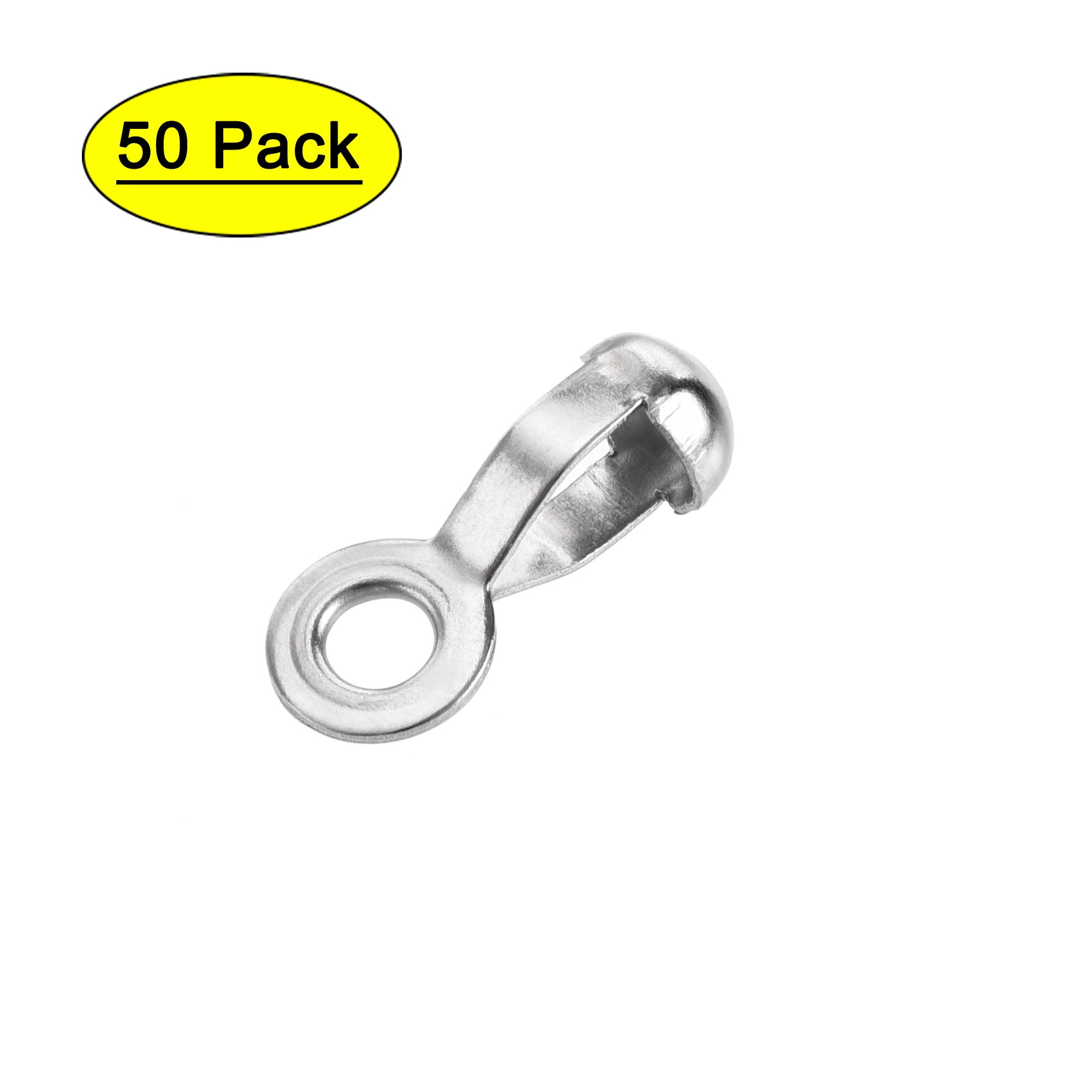Uxcell 4mm 4.5mm Pull Loop Ball Chain Connector 50 Count - Walmart.com