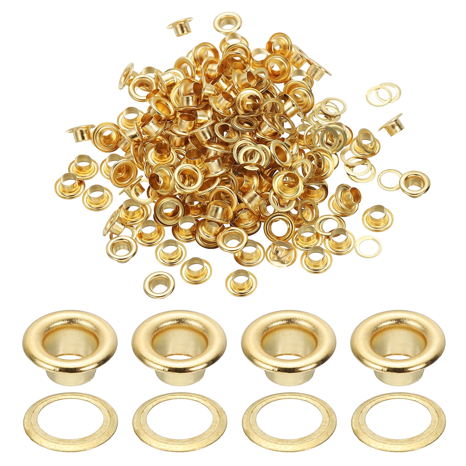 Uxcell 4mm/5/32" Metal Eyelets, Eyelets and Grommets Kit for DIY ...