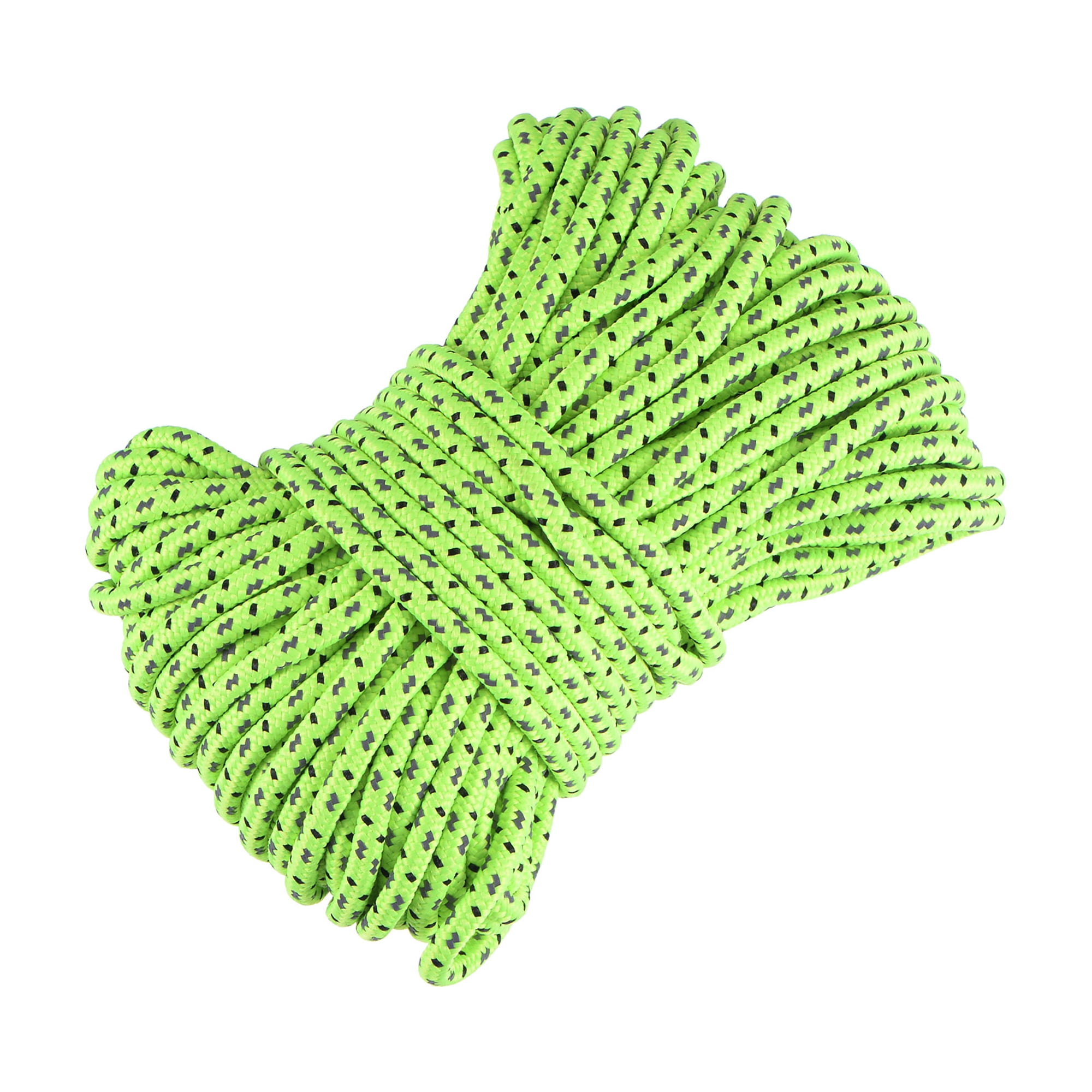 Uxcell 4mm 65.62ft Polyester Fluorescent Reflective Tent Rope Cord ...