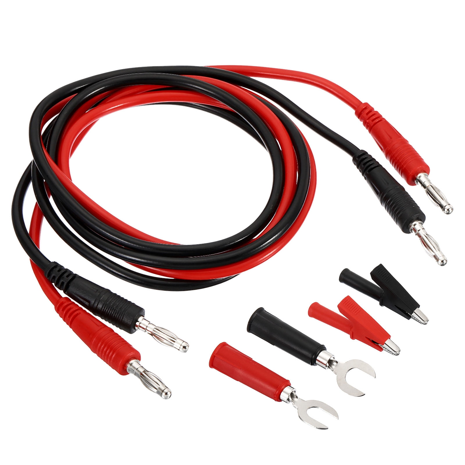 Uxcell 4mm Banana Plug to Banana Plug Test Leads Set, 1000V/15A ...