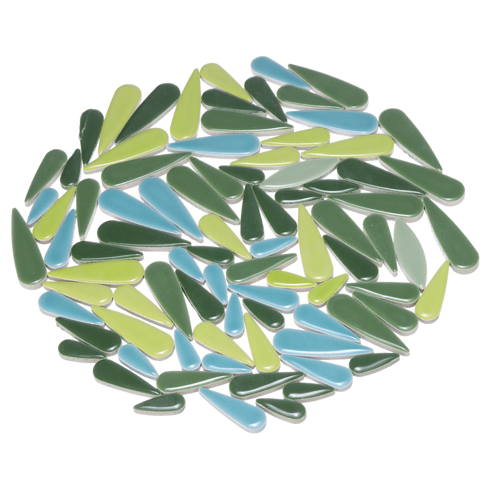 Uxcell 4mm Ceramic Mosaic Tile Teardrop Flower Leaf Tile Mosaic Block ...