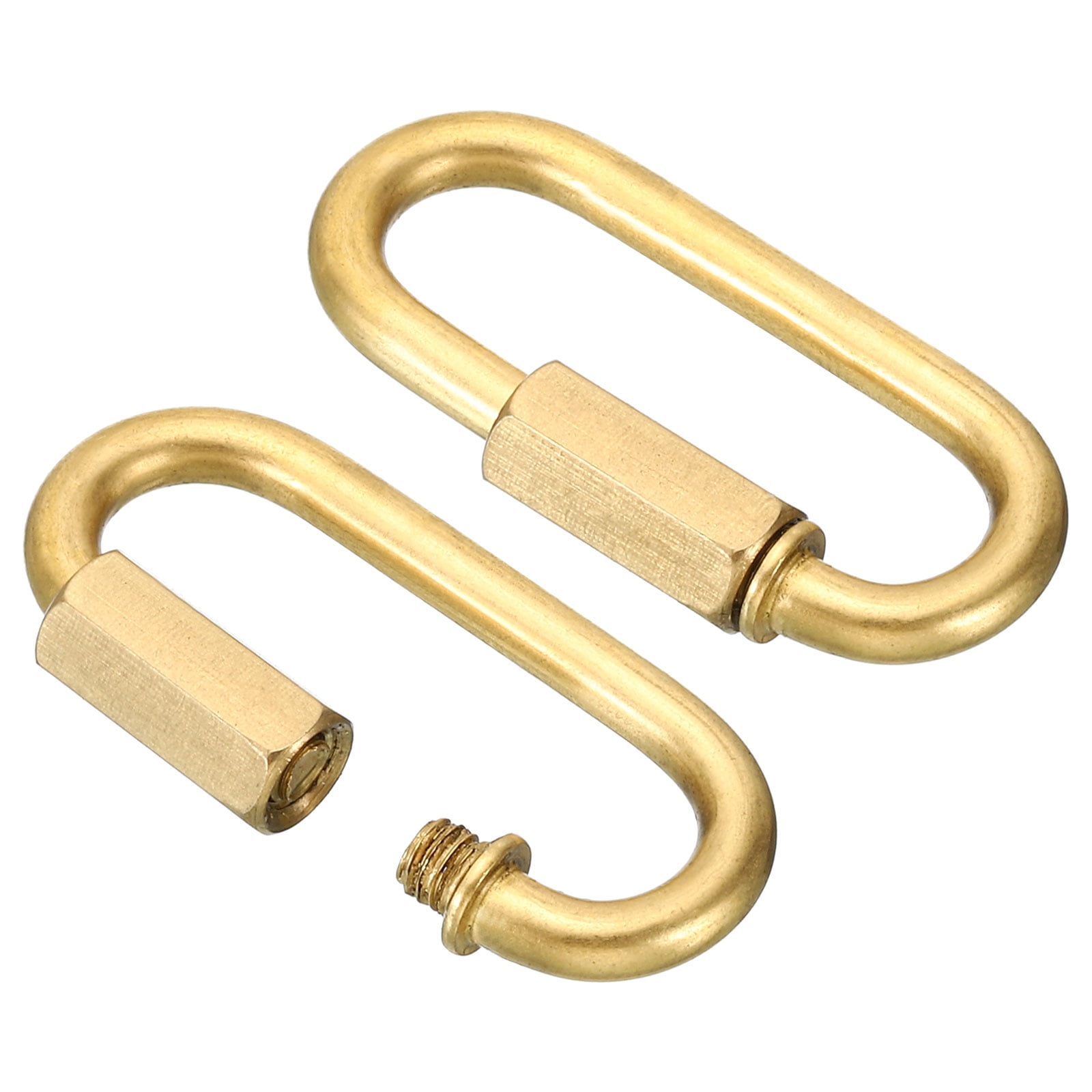 Uxcell 4mm Copper Chain Quick Links Screw Locking Chain Connector Ring ...