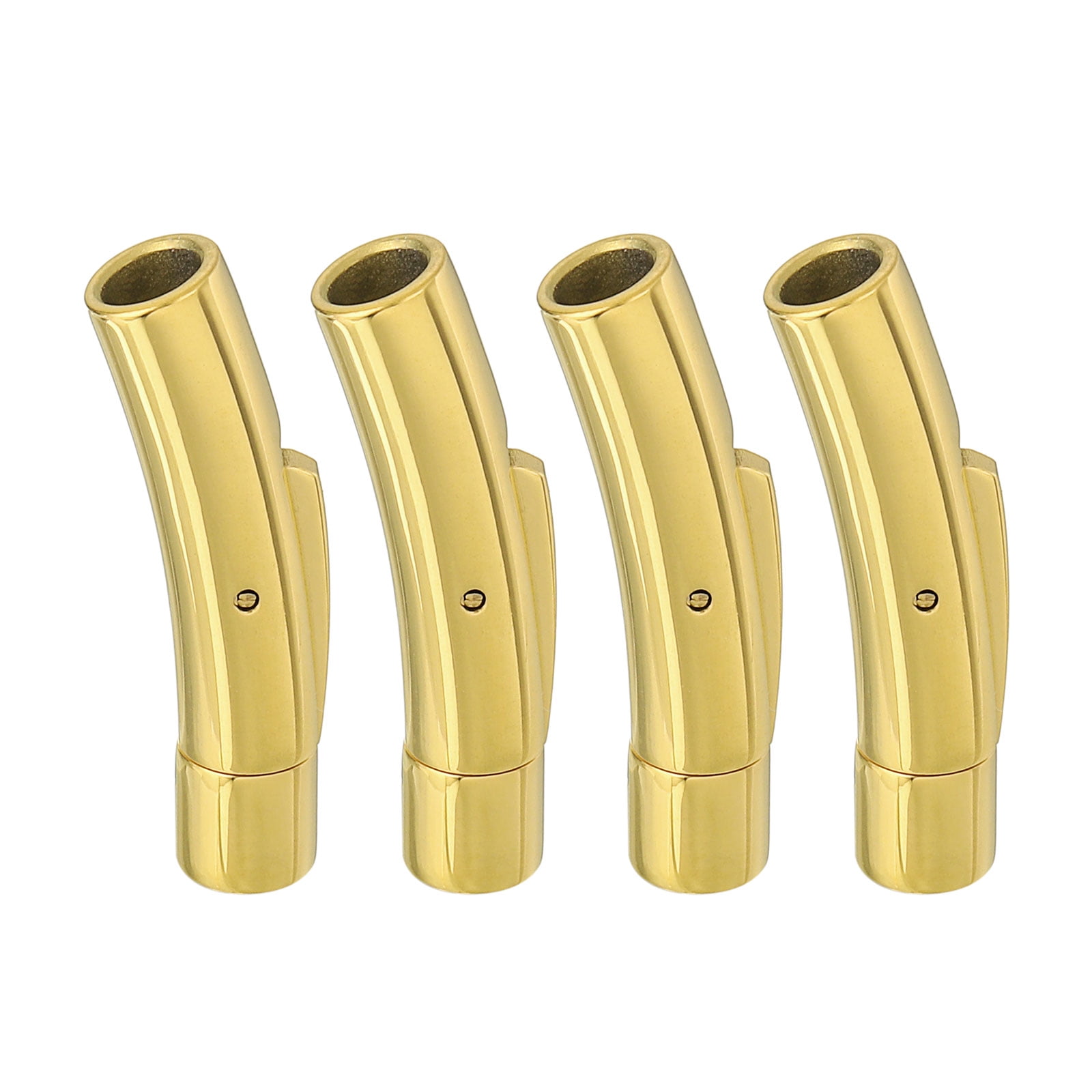 Uxcell 4mm Hole Column Clasps, 4 Pack Leather Cord End Clasp Connectors ...