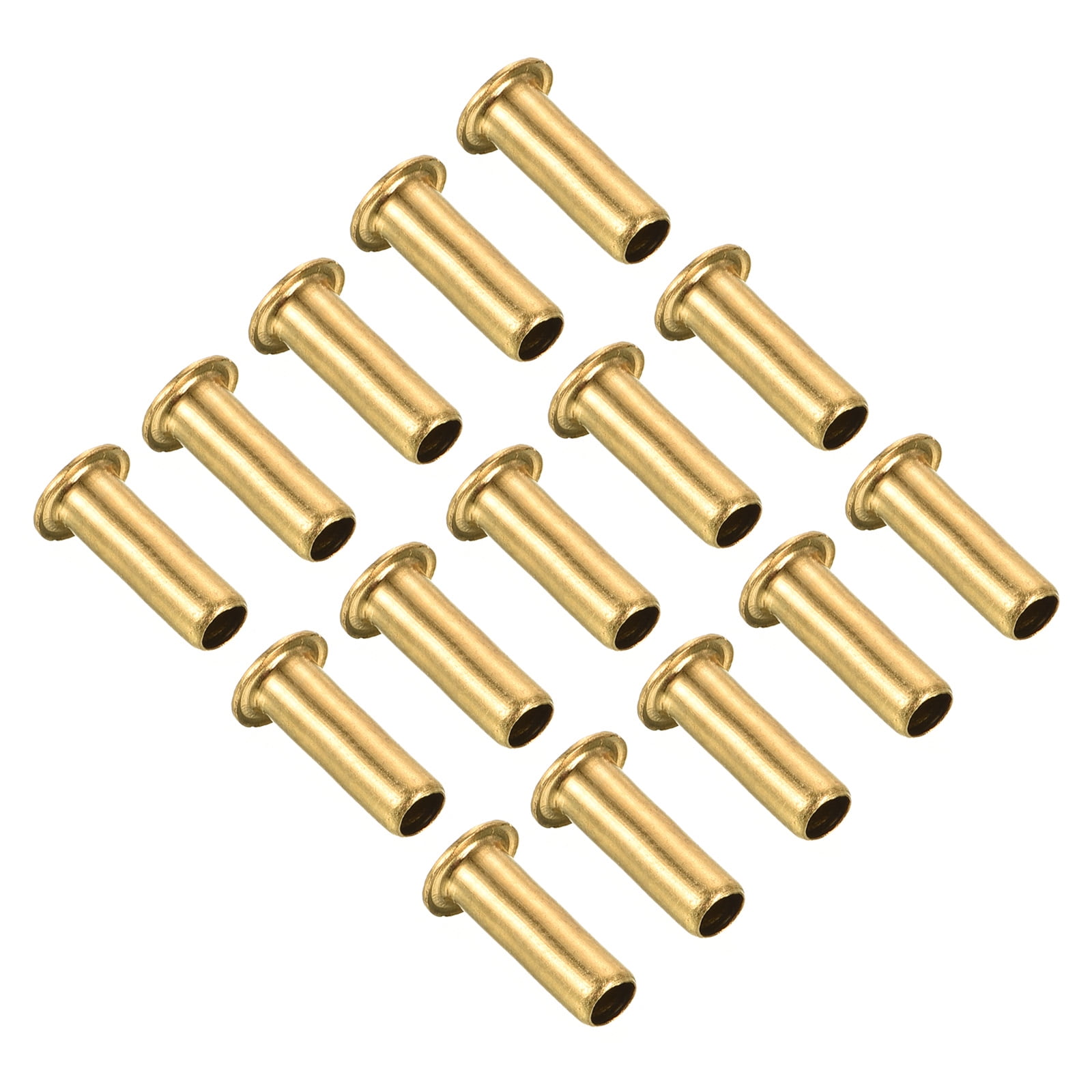 Uxcell 4mm ID 6.5mm OD Tube Brass Compression Fittings, 15 Pack Insert ...