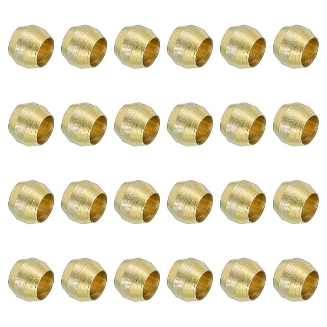 Uxcell 4mm ID Compression Sleeve Ferrules, 24Pcs Brass Sleeve Ferrules ...