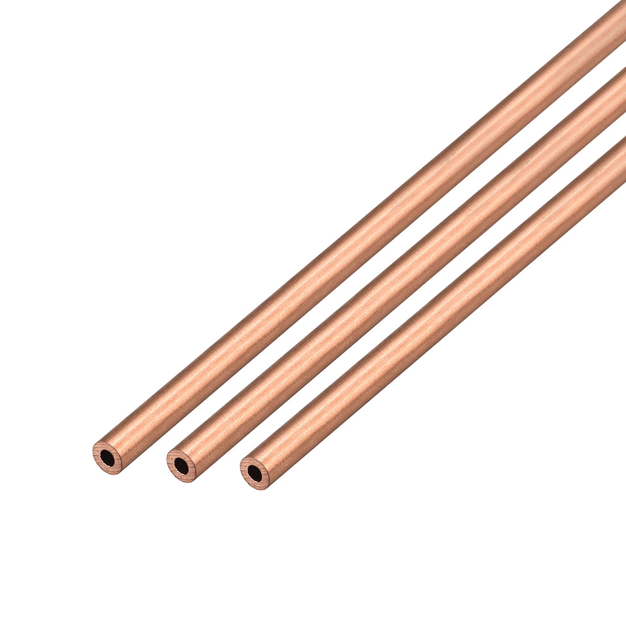 Uxcell 500mm Copper Round Tubing Pipe 3Pcs 2mm(ID)x4mm(OD)x500mm(L ...