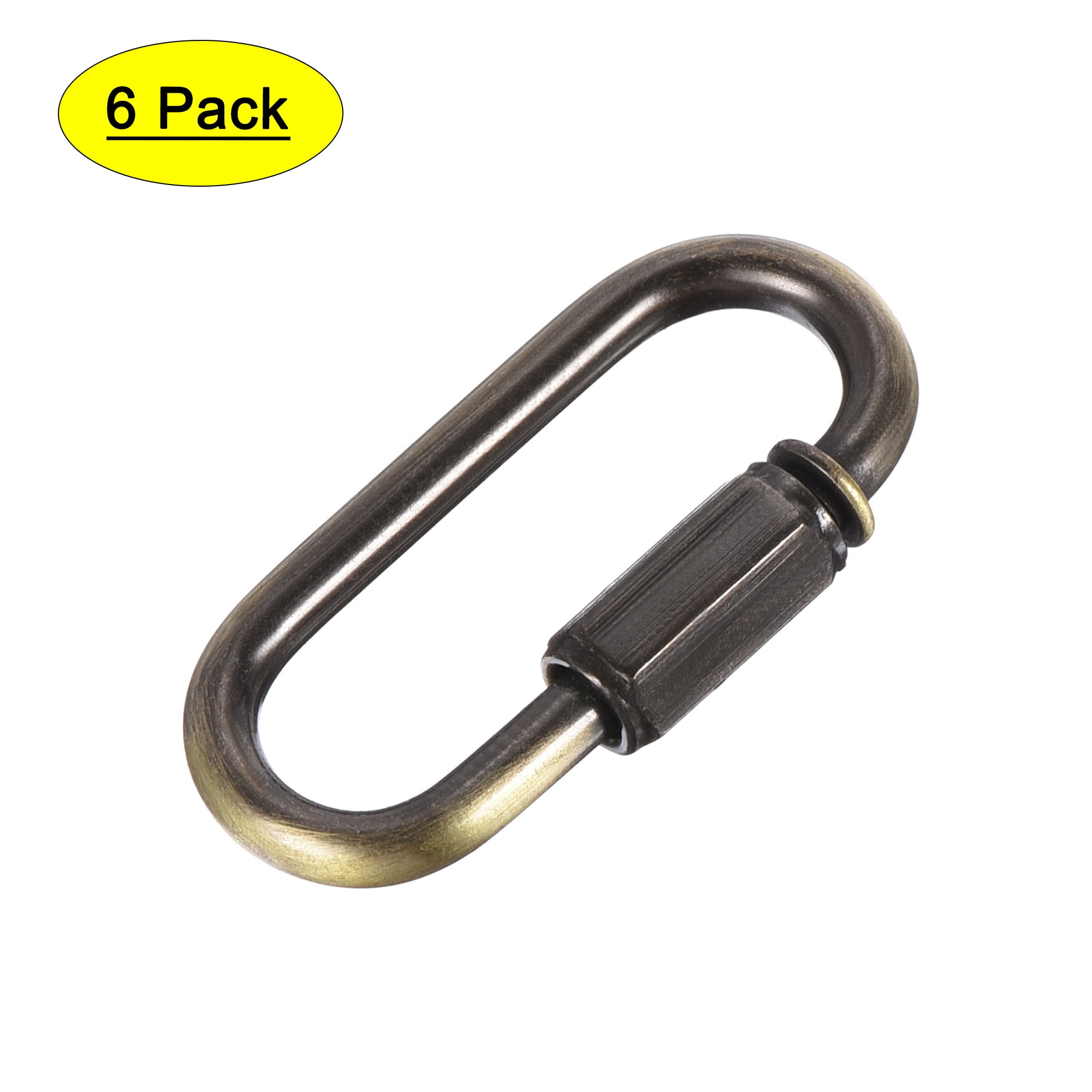 Uxcell 4mm Oval Shape Quick Link Screw Lock Chain Connector Bronze 6 ...