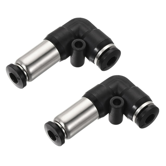 Uxcell 4mm Push Quick Connect Elbow Inline Air Tube Fitting Check Valve Black 2 Pack - Walmart.com