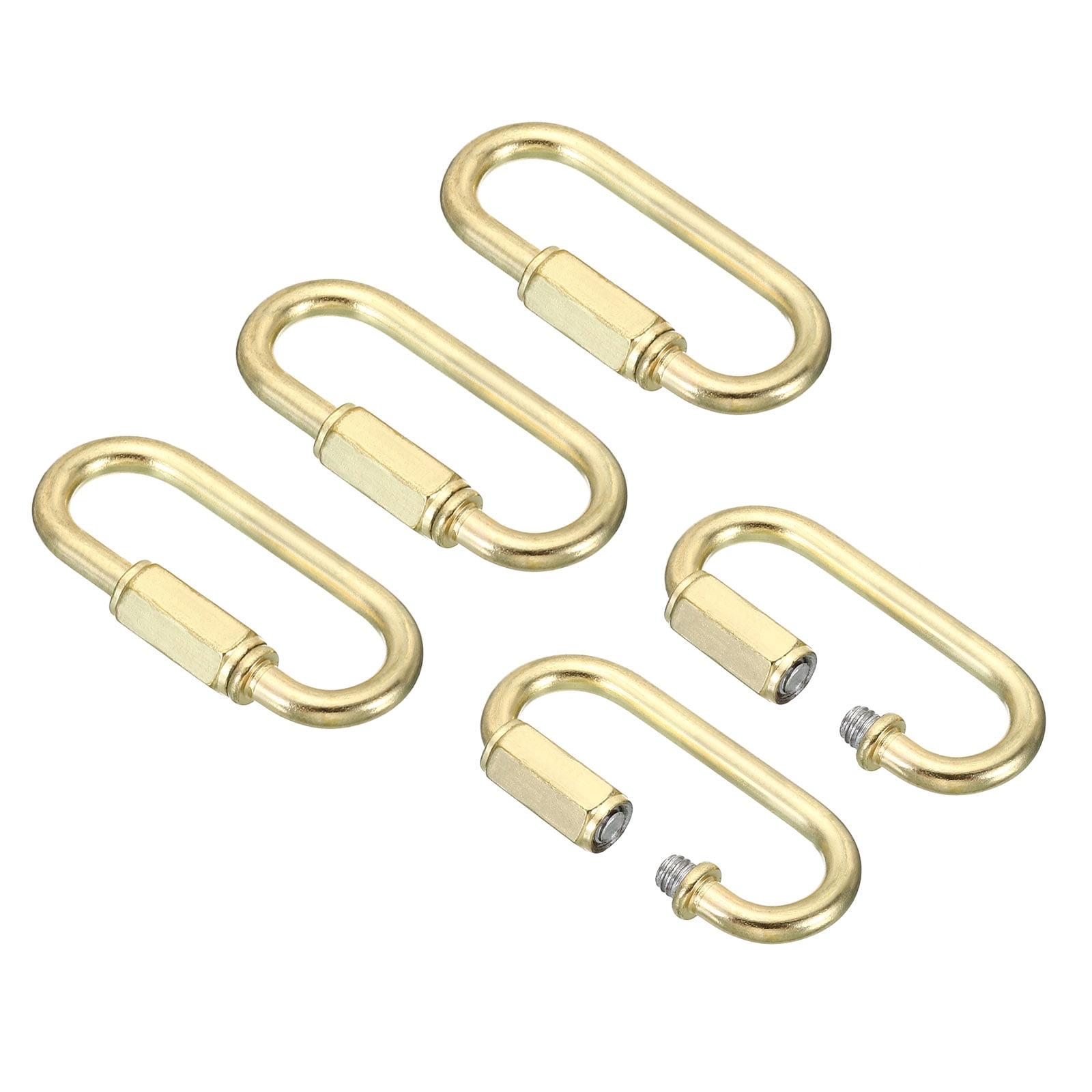 Uxcell 4mm Steel Chain Quick Links Screw Locking Chain Connector Ring ...