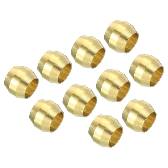 Uxcell 4mm Tube OD Brass Compression Sleeves Ferrules 40 Pcs Brass ...