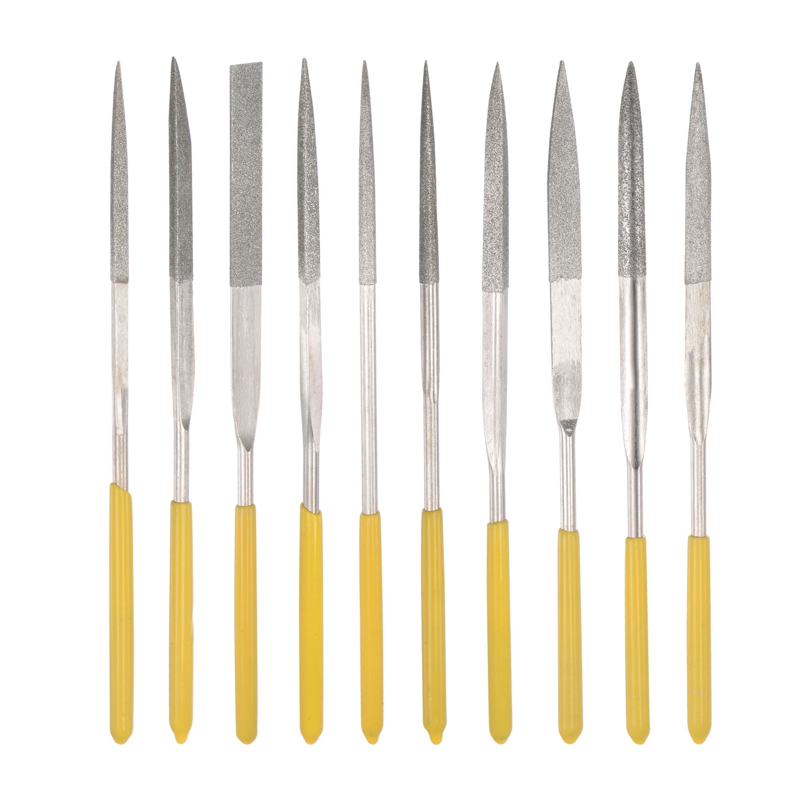 Uxcell 4mm x 160mm Square Flat Round Triangle Diamond Needle Files Set ...