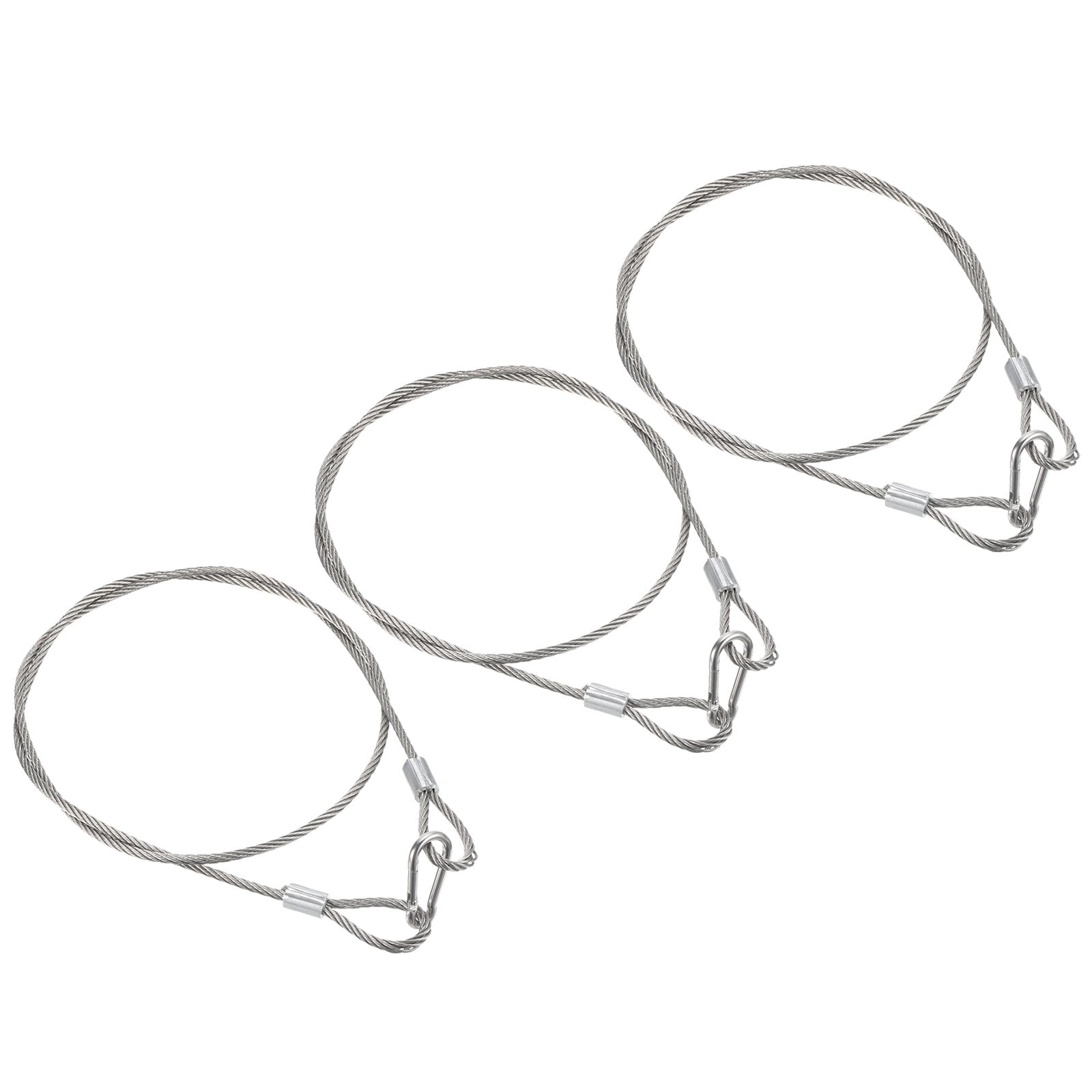 Uxcell 4mm x 1m/3.3ft Security Cable Steel Luggage Lock Wire Rope ...