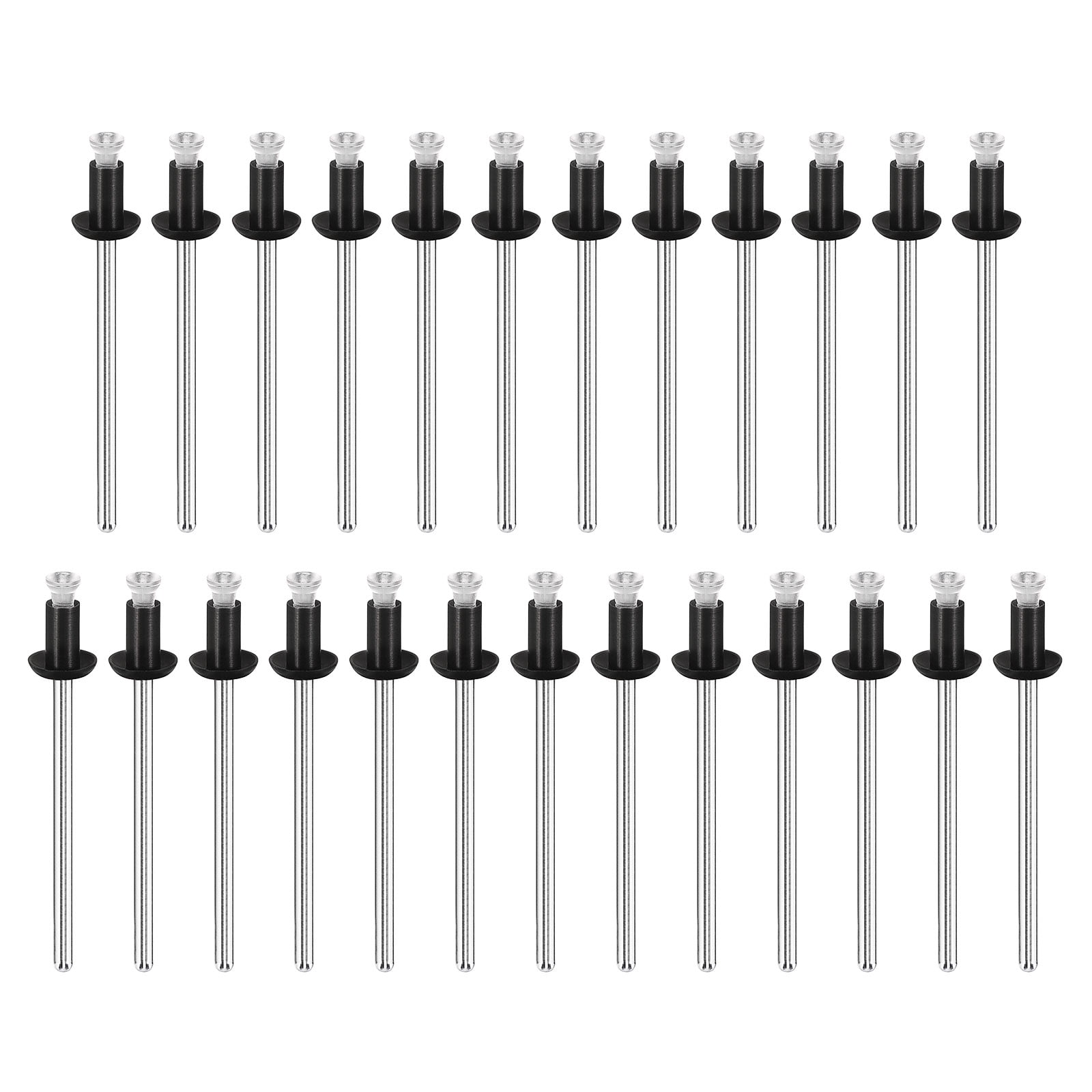 Uxcell 4mm x 6.4mm Nylon Blind Rivets for PC Board Bumper Trim Retainer ...