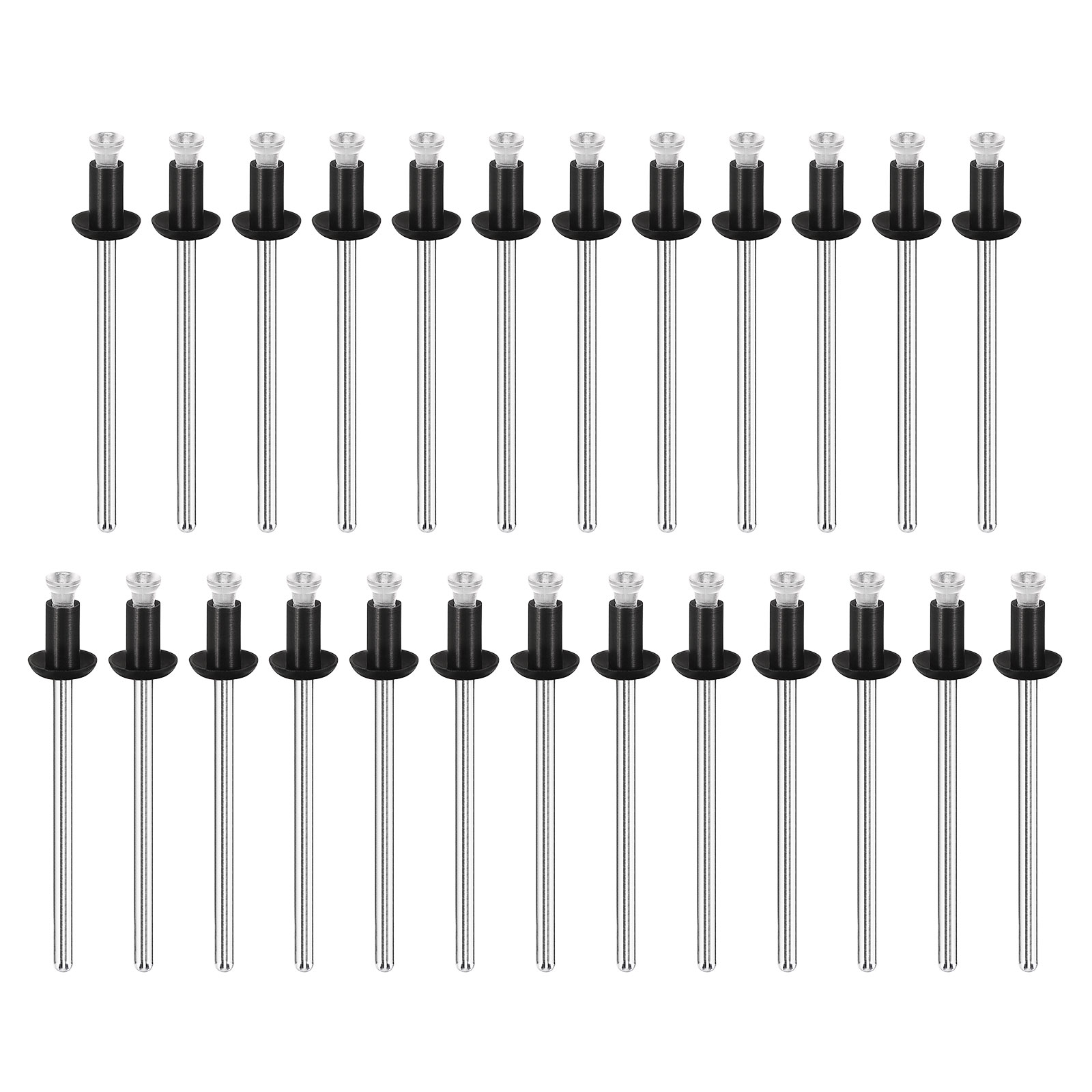 Uxcell 4mm x 6.4mm Nylon Blind Rivets for PC Board Bumper Trim Retainer ...