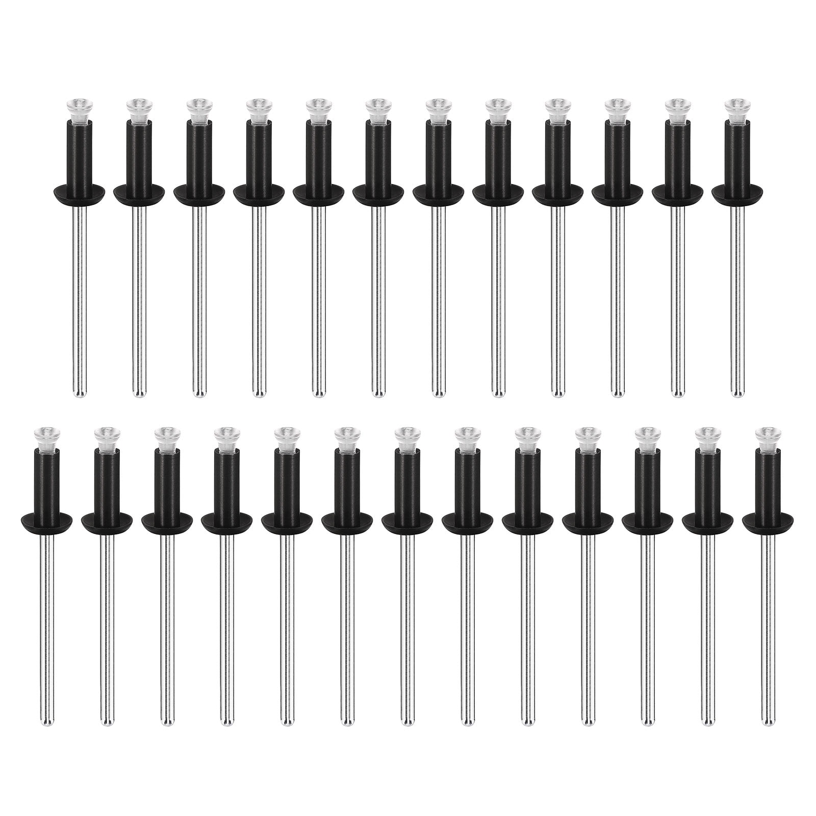 Uxcell 4mm x 9.6mm Nylon Blind Rivets for PC Board Bumper Trim Retainer ...