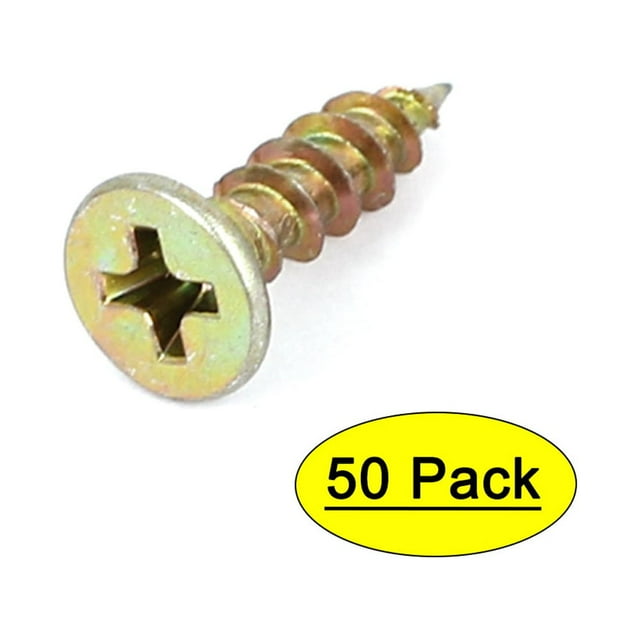 Uxcell 4mmx16mm Metal Flat Head Sheet Phillips Self Tapping Drilling Screws (50- Pack) - Walmart.com