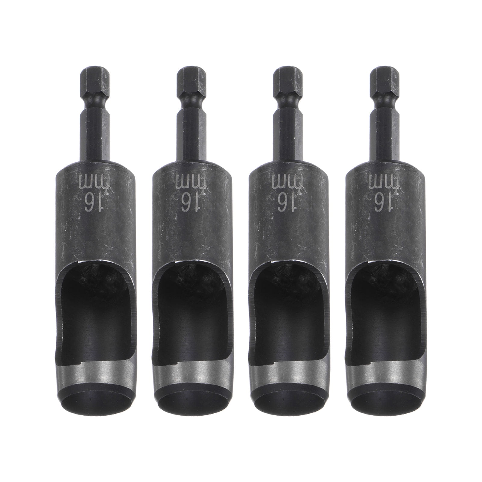 Uxcell 4pack 16mm Leather Hollow Hole Punch with 1/4" Hex Shank for ...