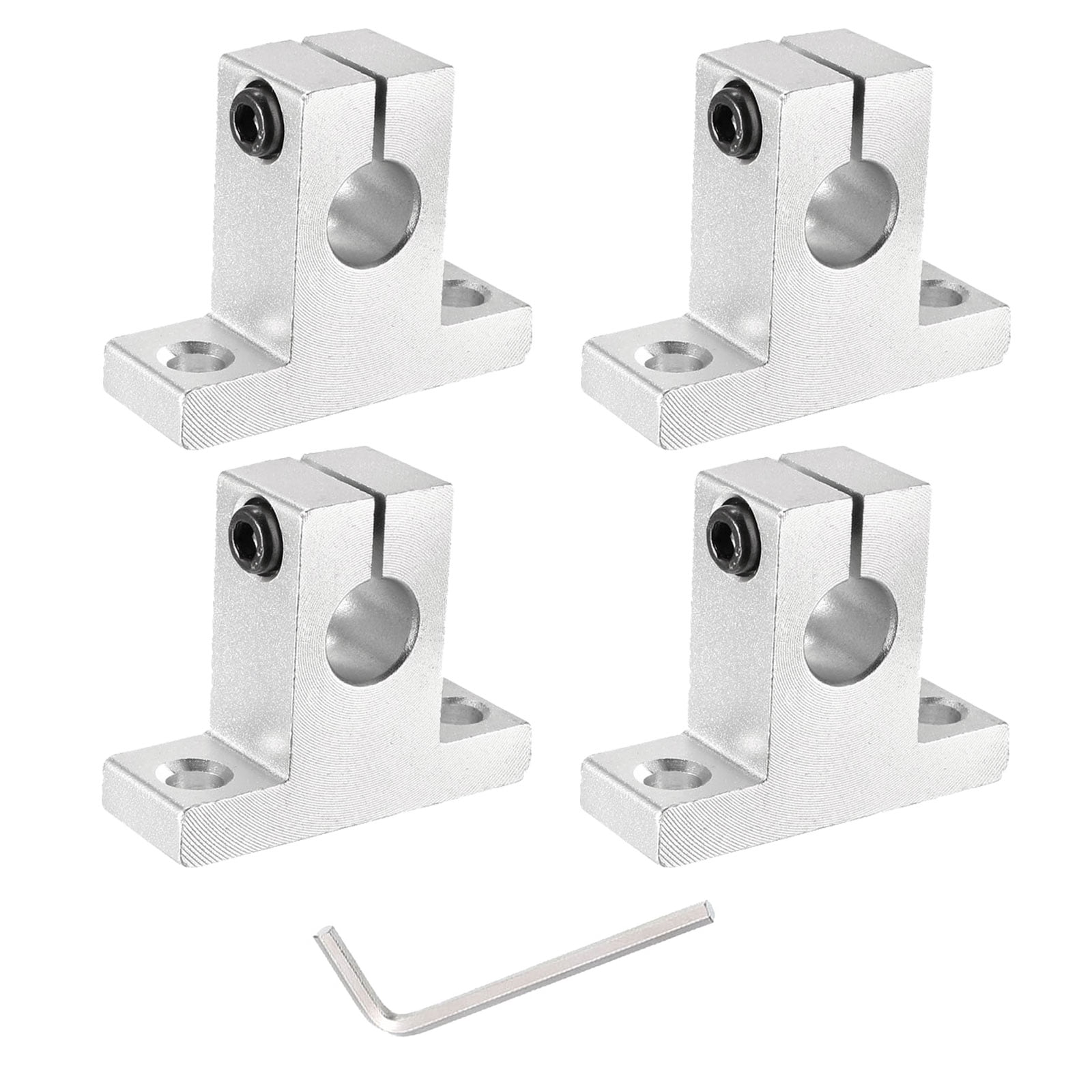 Uxcell 4pack SK10 Aluminum Linear Rod Rail Shaft Support for 10mm ...