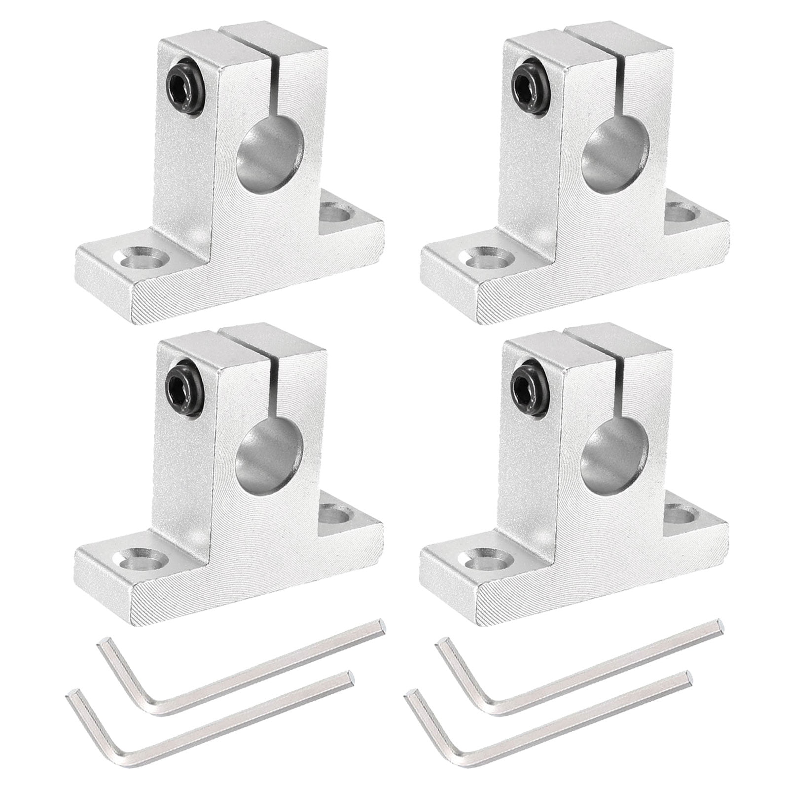 Uxcell 4pack SK10 Aluminum Linear Rod Rail Shaft Support for 10mm ...