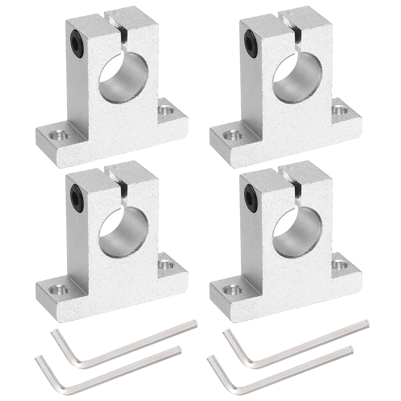 Uxcell 4pack SK16 Aluminum Linear Rod Rail Shaft Support for 16mm ...