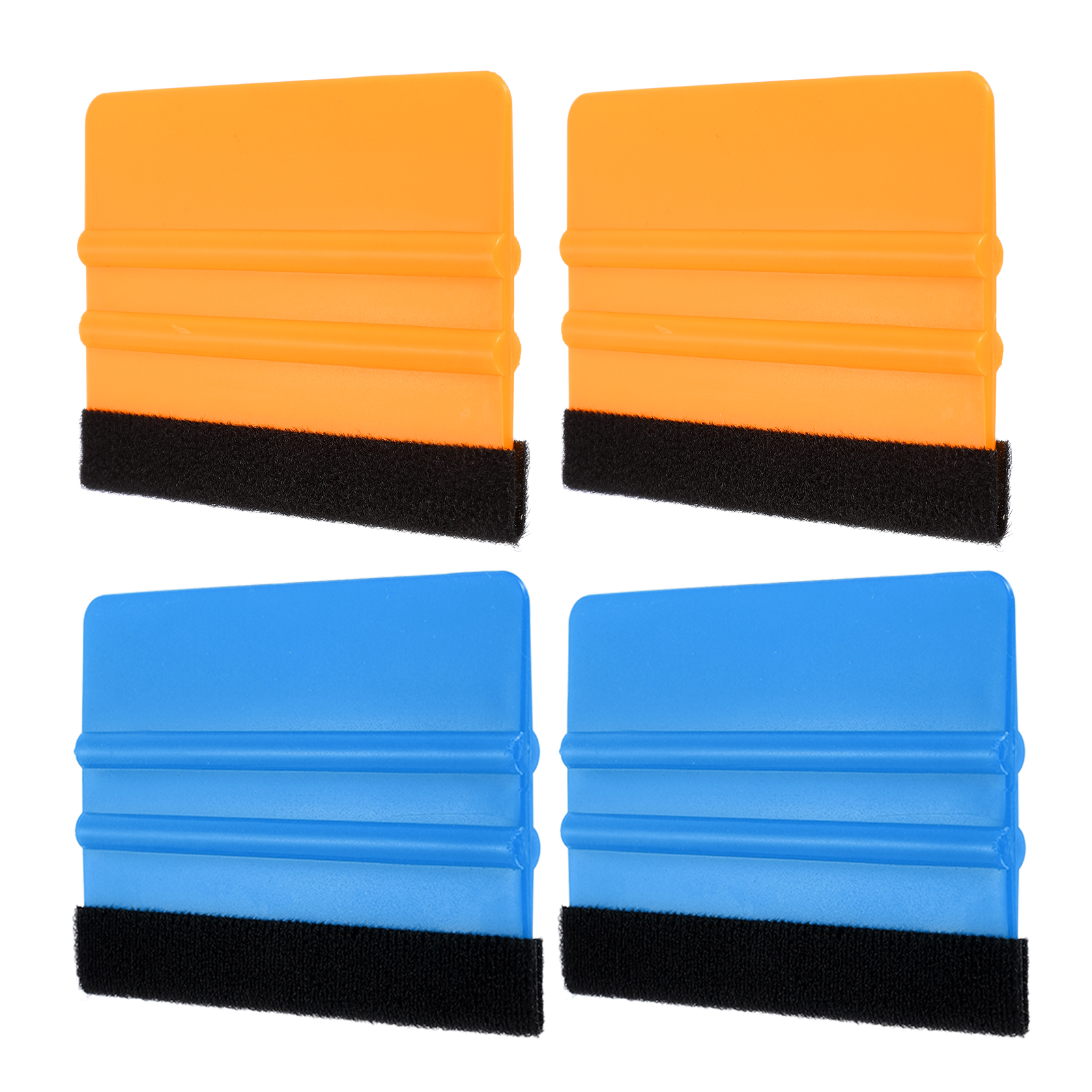 Uxcell 4pack Vinyl Squeegee, Felt Edge Decal Tool, 4-Inch Scraper for ...