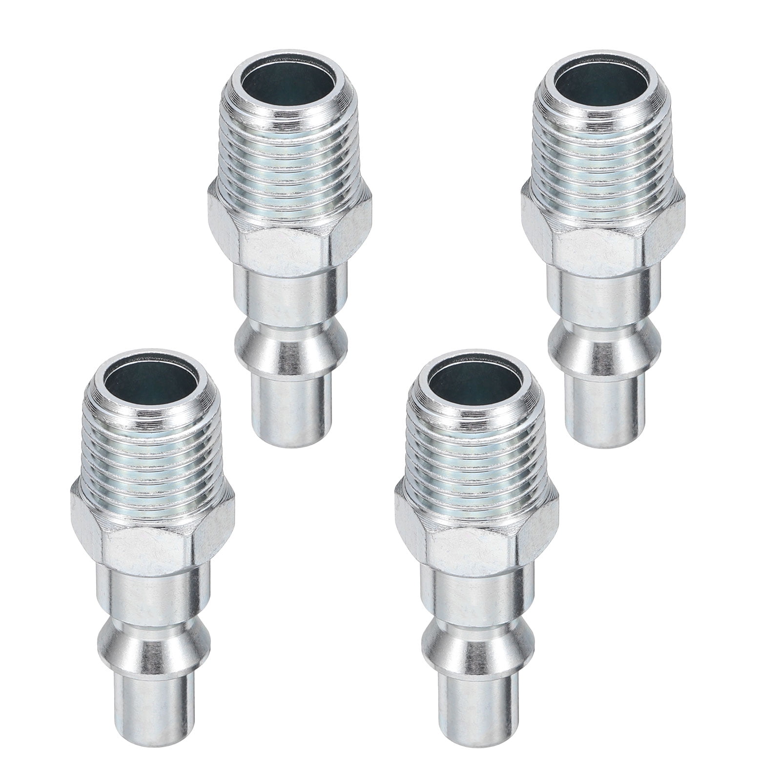 Uxcell 4pcs 1/4" NPT Male Air Plug A Style Plugs for Pneumatic Nail Gun ...