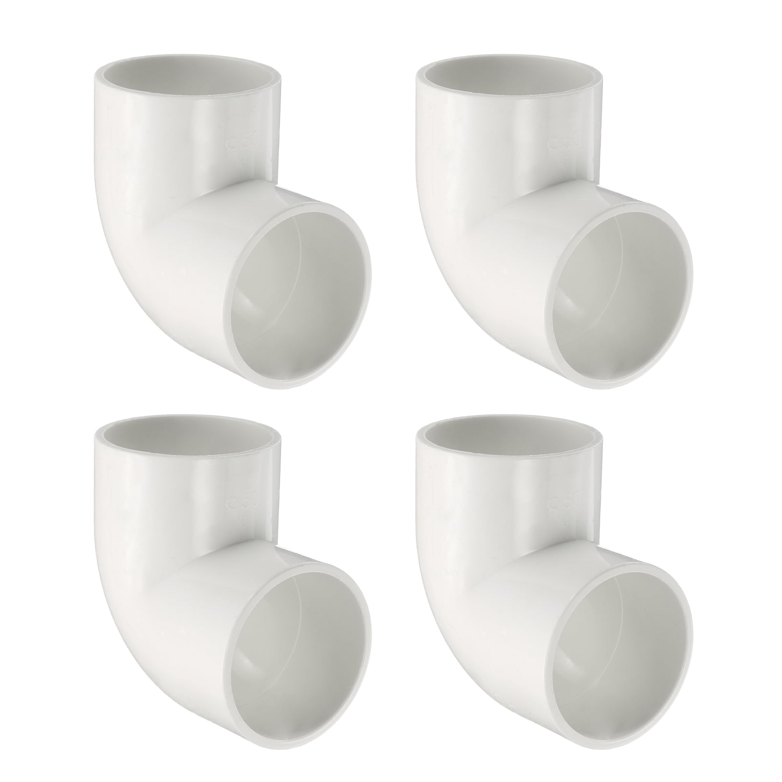 Uxcell 4pcs 1.5" 90 Degree Elbow Pipe Fittings, Furniture Construction ...