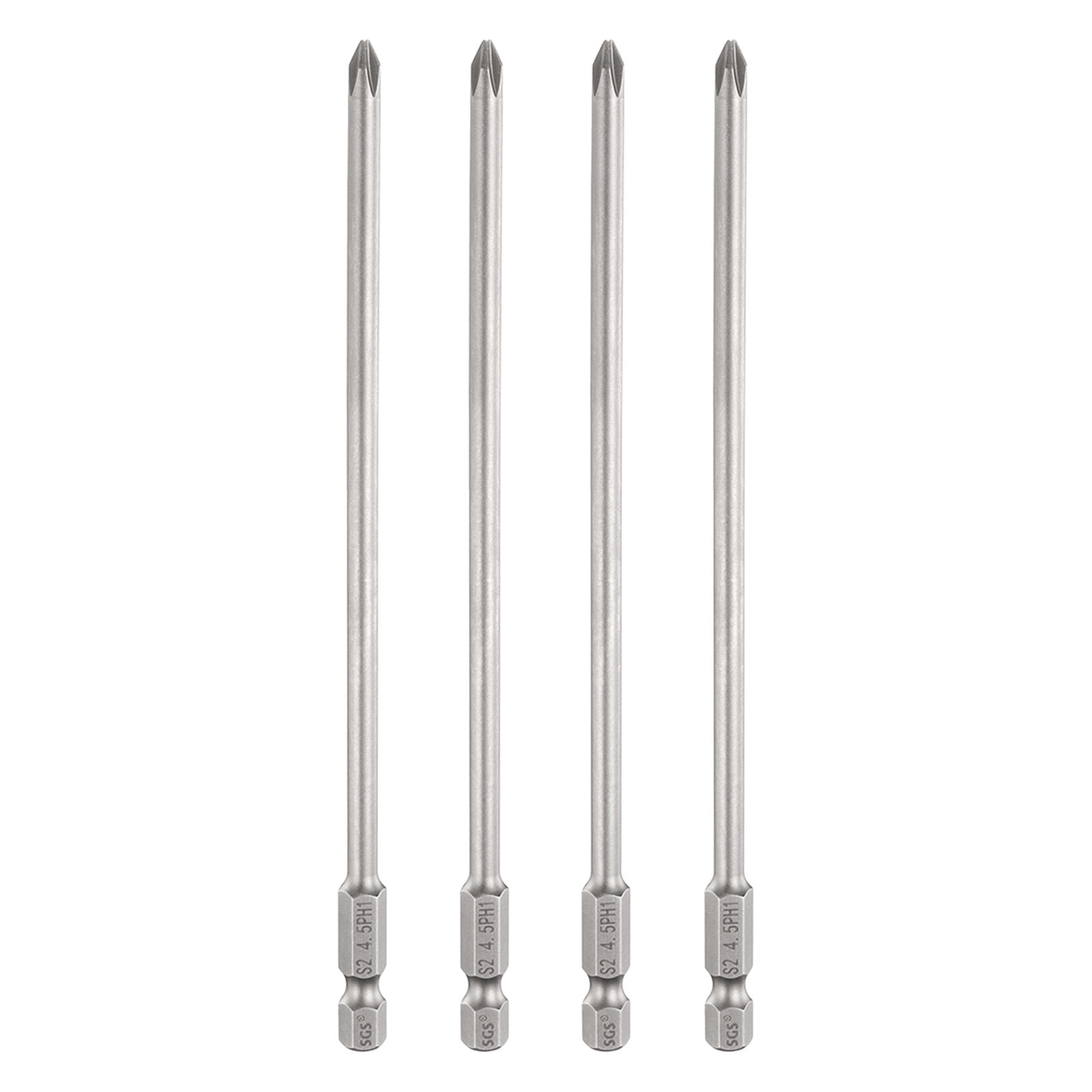 Uxcell 4pcs #2 Phillips Screwdriver Bit PH2 1/4" Hex Shank 6" (150mm ...