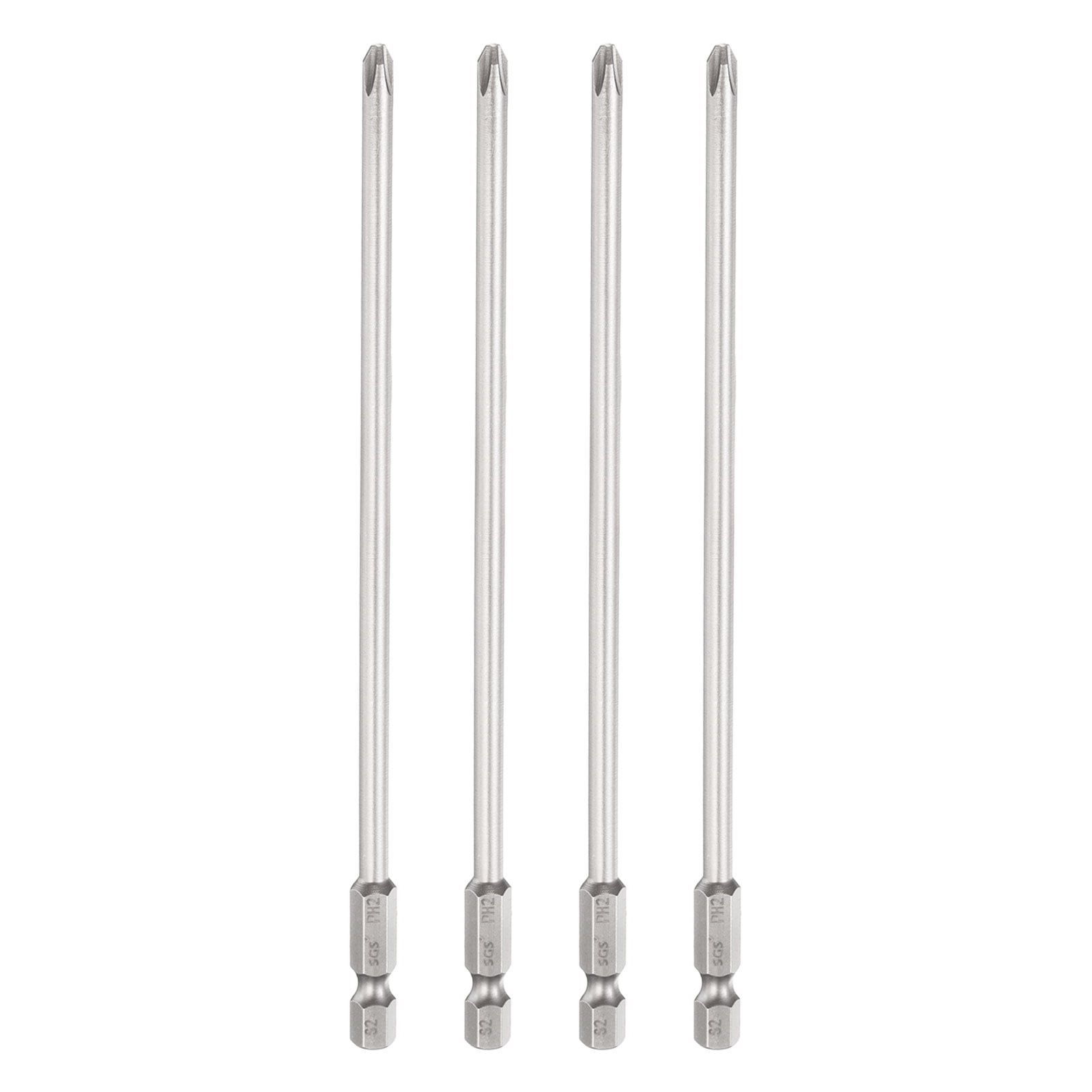 Uxcell 4pcs #2 Phillips Screwdriver Bit PH2 1/4" Hex Shank 6" (150mm ...