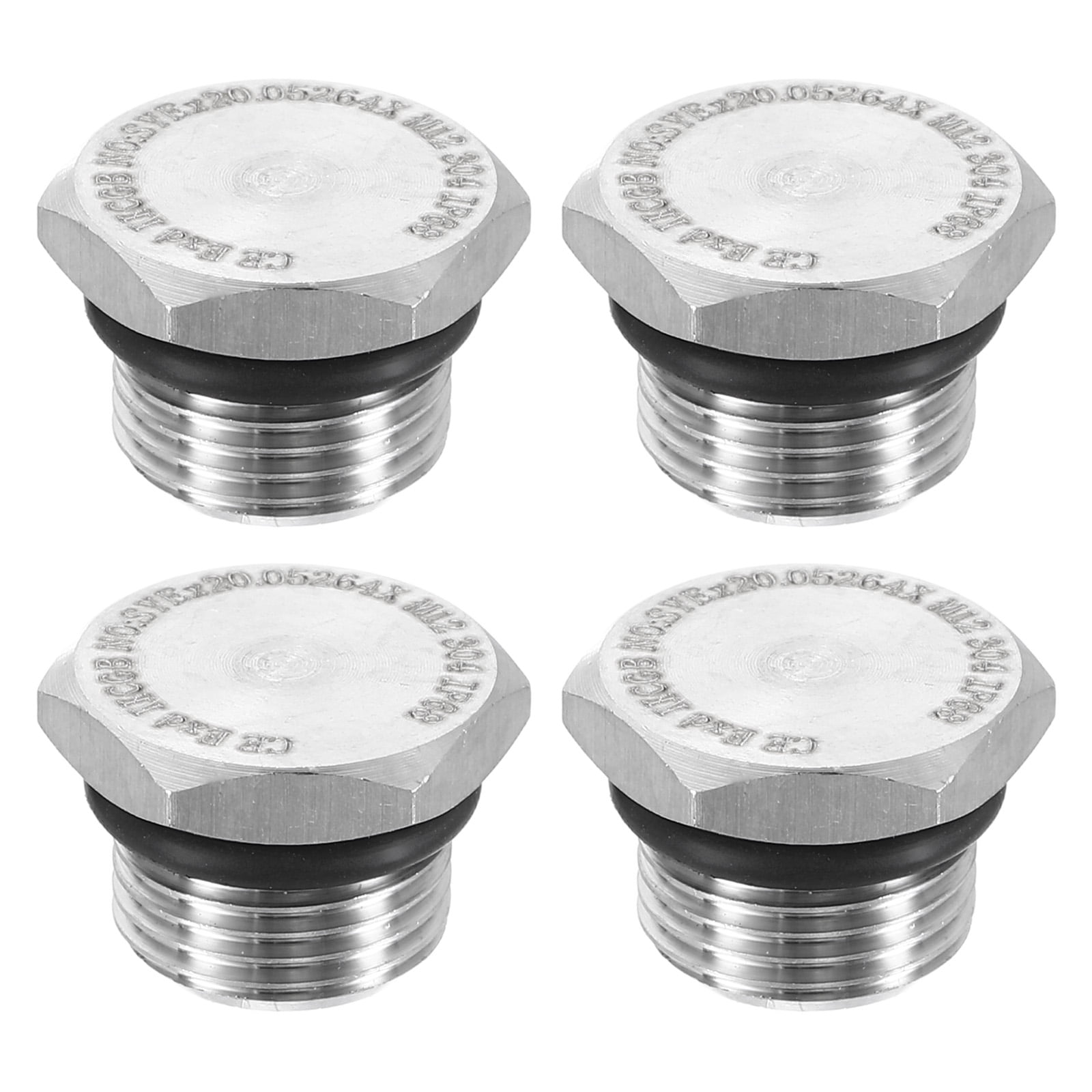 Uxcell 4pcs 304 Stainless Steel Pipe Plug Fitting M12x1 Metric Male ...