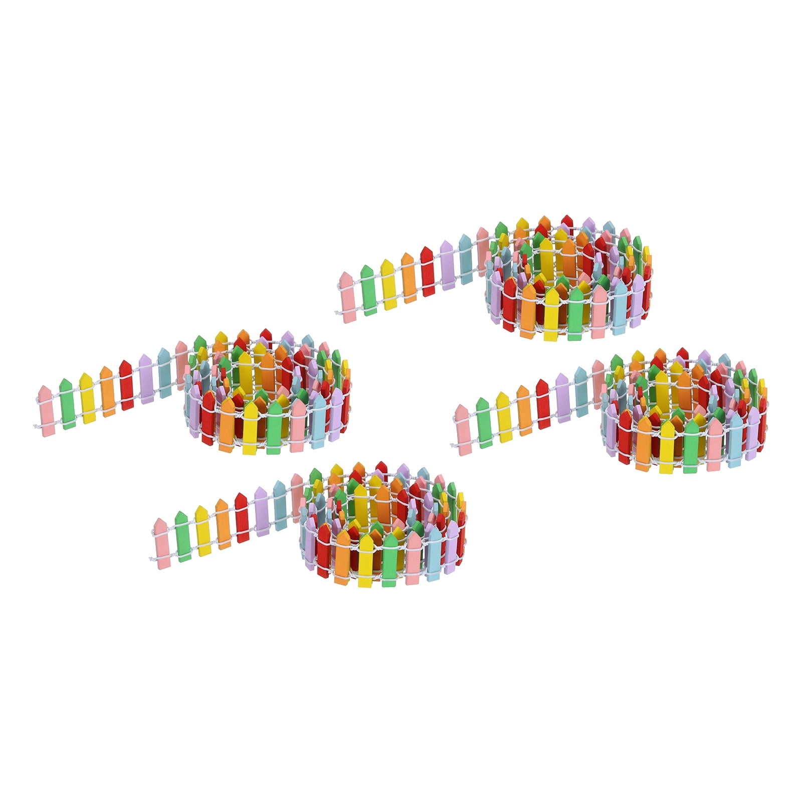 Uxcell 4pcs 35 Inch Miniature Garden Fence, Mini Ornament Wood Picket ...