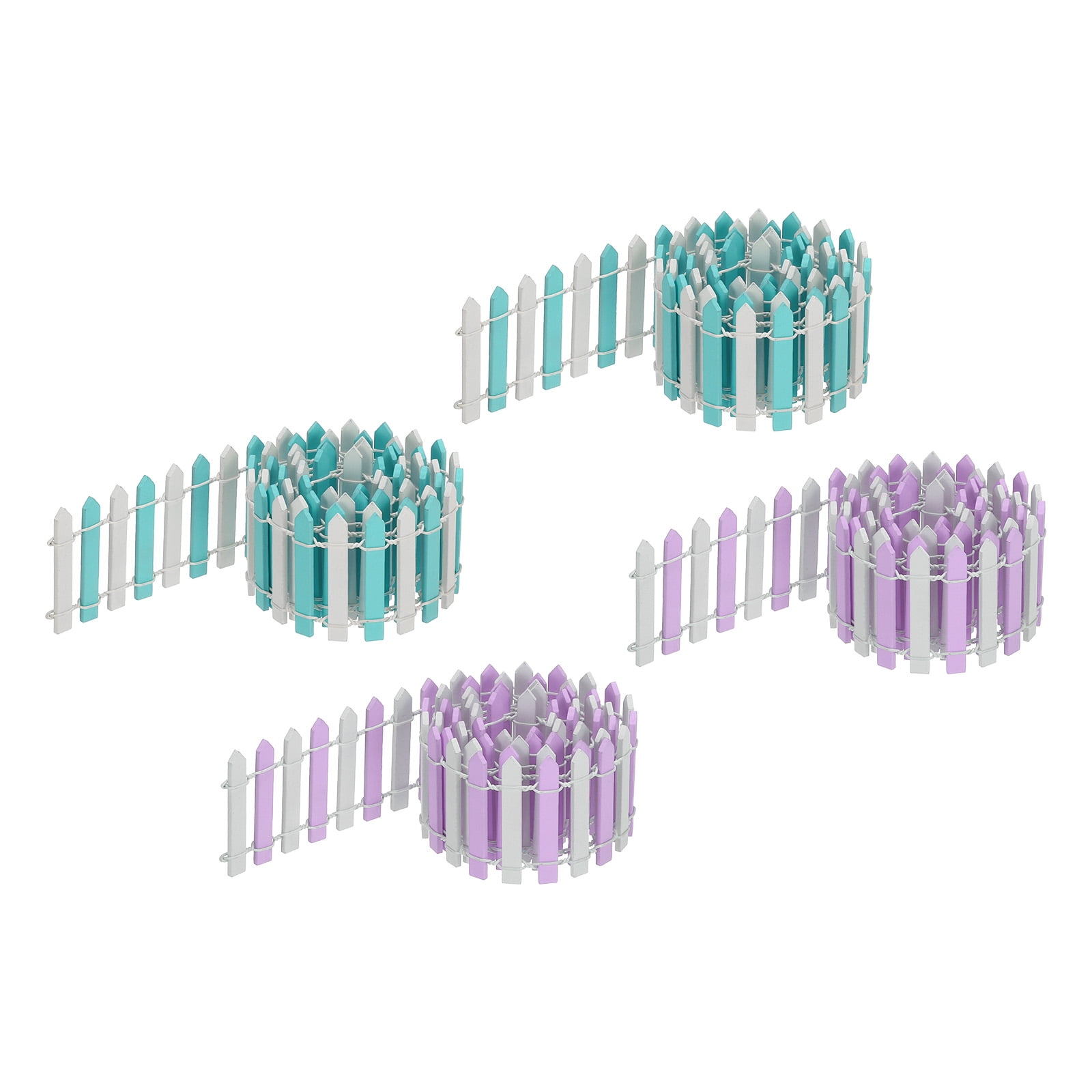 Uxcell 4pcs 35 Inch Miniature Garden Fence, Mini Ornament Wood Picket ...