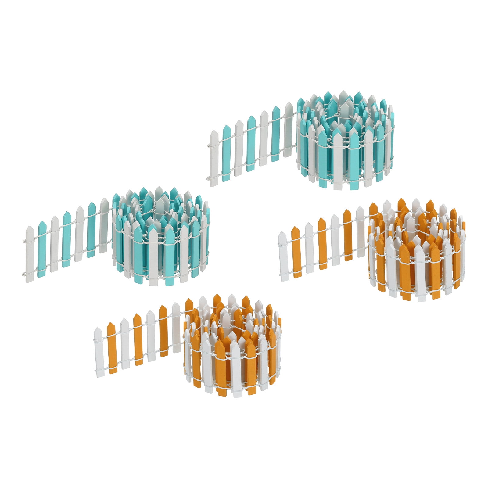 Uxcell 4pcs 35 Inch Miniature Garden Fence, Mini Ornament Wood Picket ...
