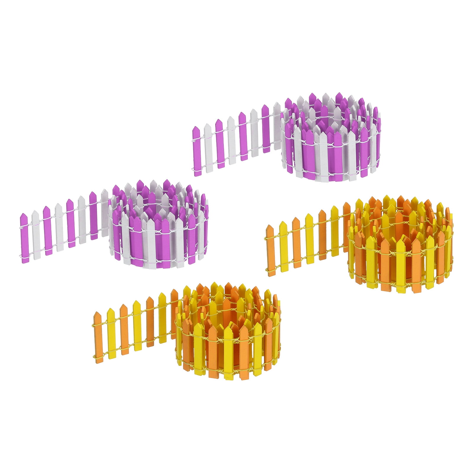 Uxcell 4pcs 35 Inch Miniature Garden Fence, Mini Ornament Wood Picket ...