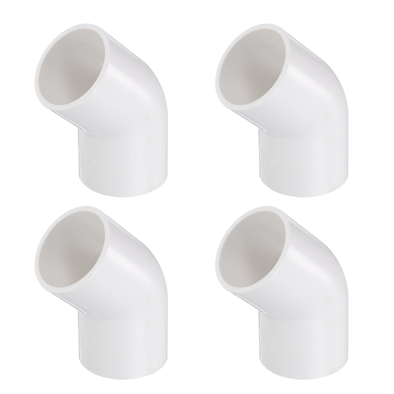 Uxcell 4pcs 45 Degree Elbow PVC Pipe Fittings 1 1/4" 2 Way Furniture ...
