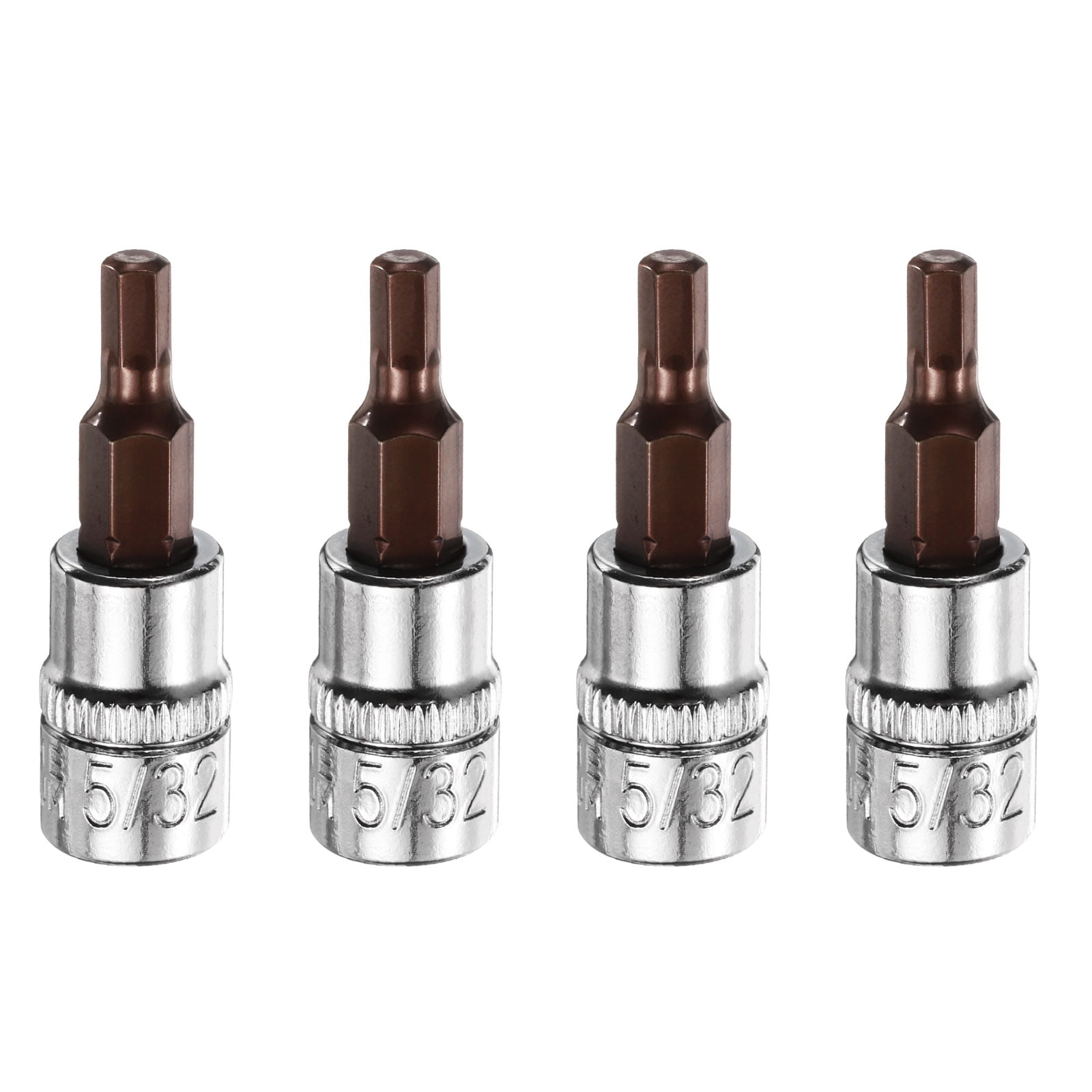 Uxcell 4pcs 5/32" Hex Bit Socket 1/4" Square Drive SAE Extension Impact Bit Power Nut Driver Set ...